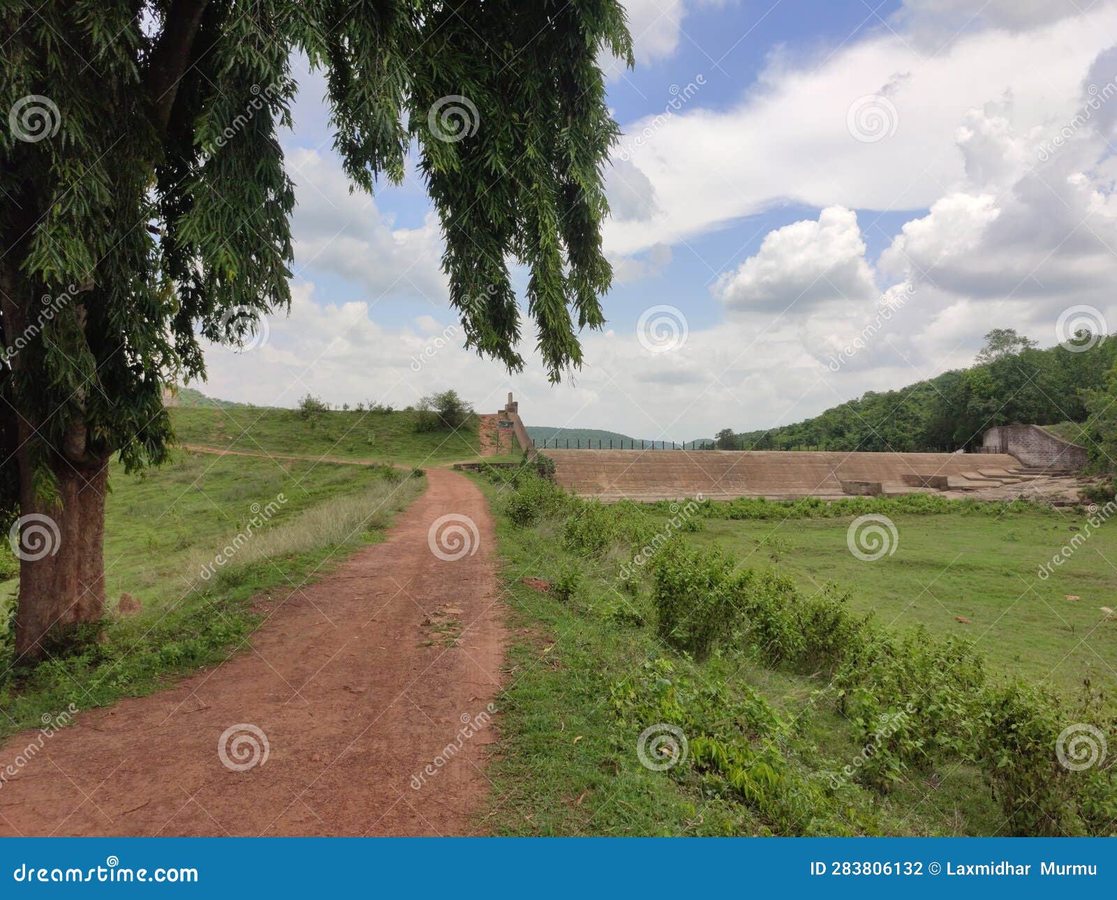 Indian Kacha Road with Beautiful Sky Stock Photo - Image of road, kacha ...