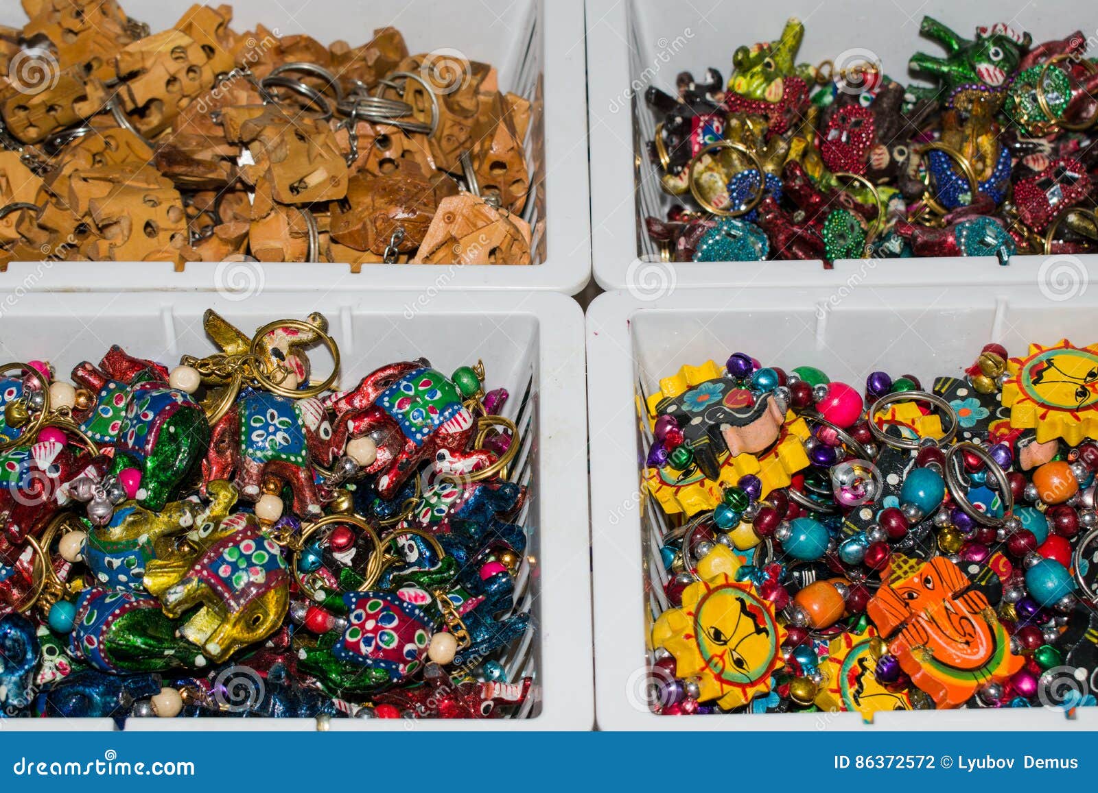 Indian Key Chains Made of Wood and Plastic Stock Photo - Image of items ...