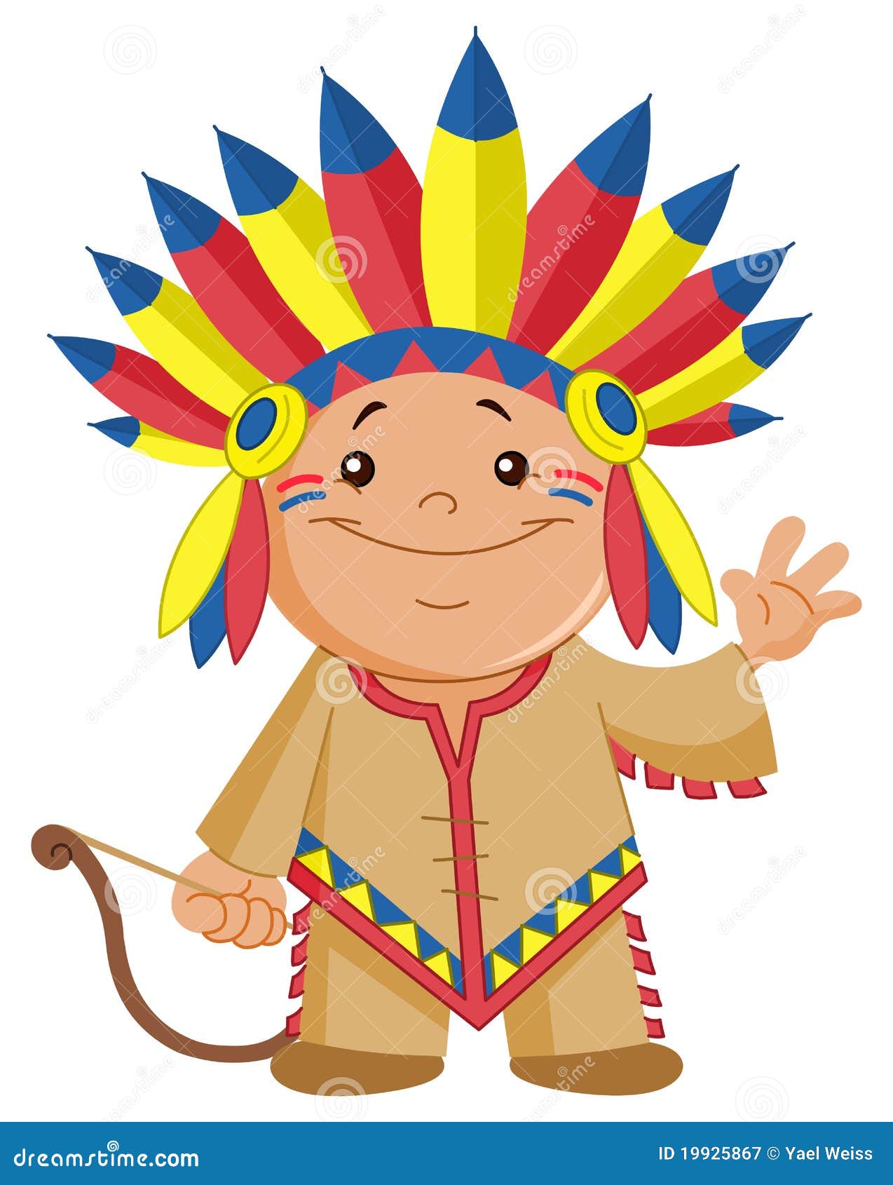 Indian kid stock vector. Illustration of costume, apache - 19925867