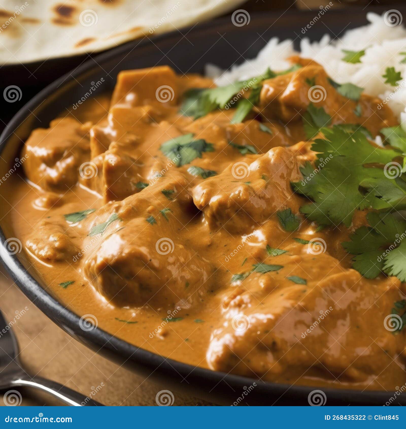 Indian korma with rice stock illustration. Illustration of mixed ...