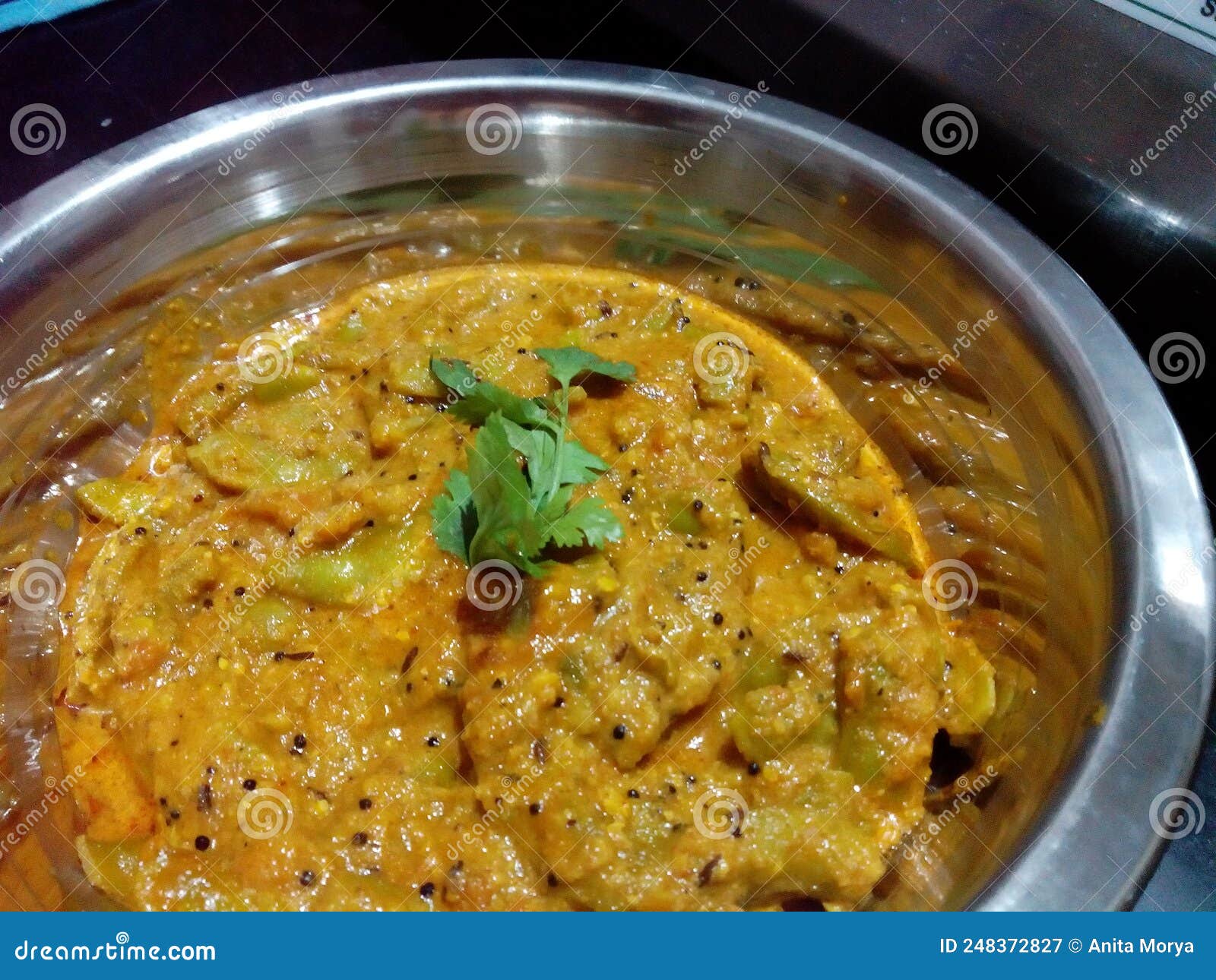 Indian Lablab Purpureus Curry Dish or Indian Bean or Sem Recipe Stock ...