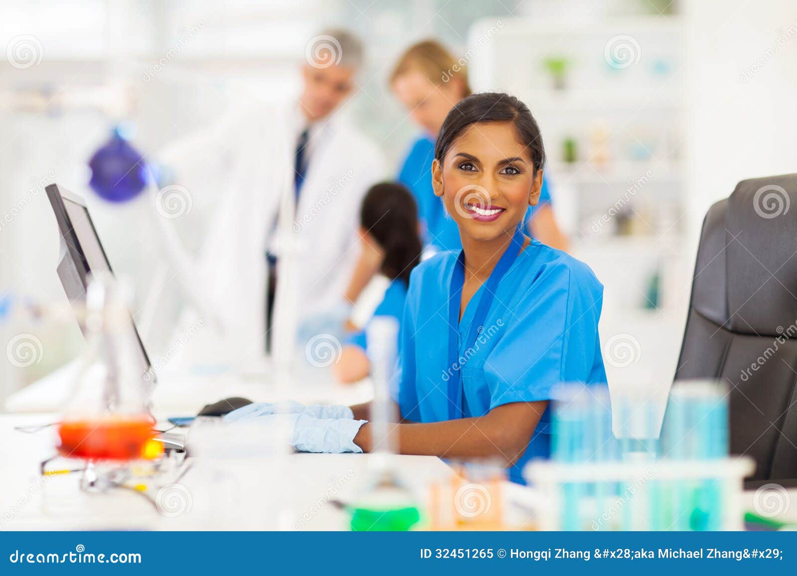 Indian laboratory worker stock image. Image of indian - 32451265