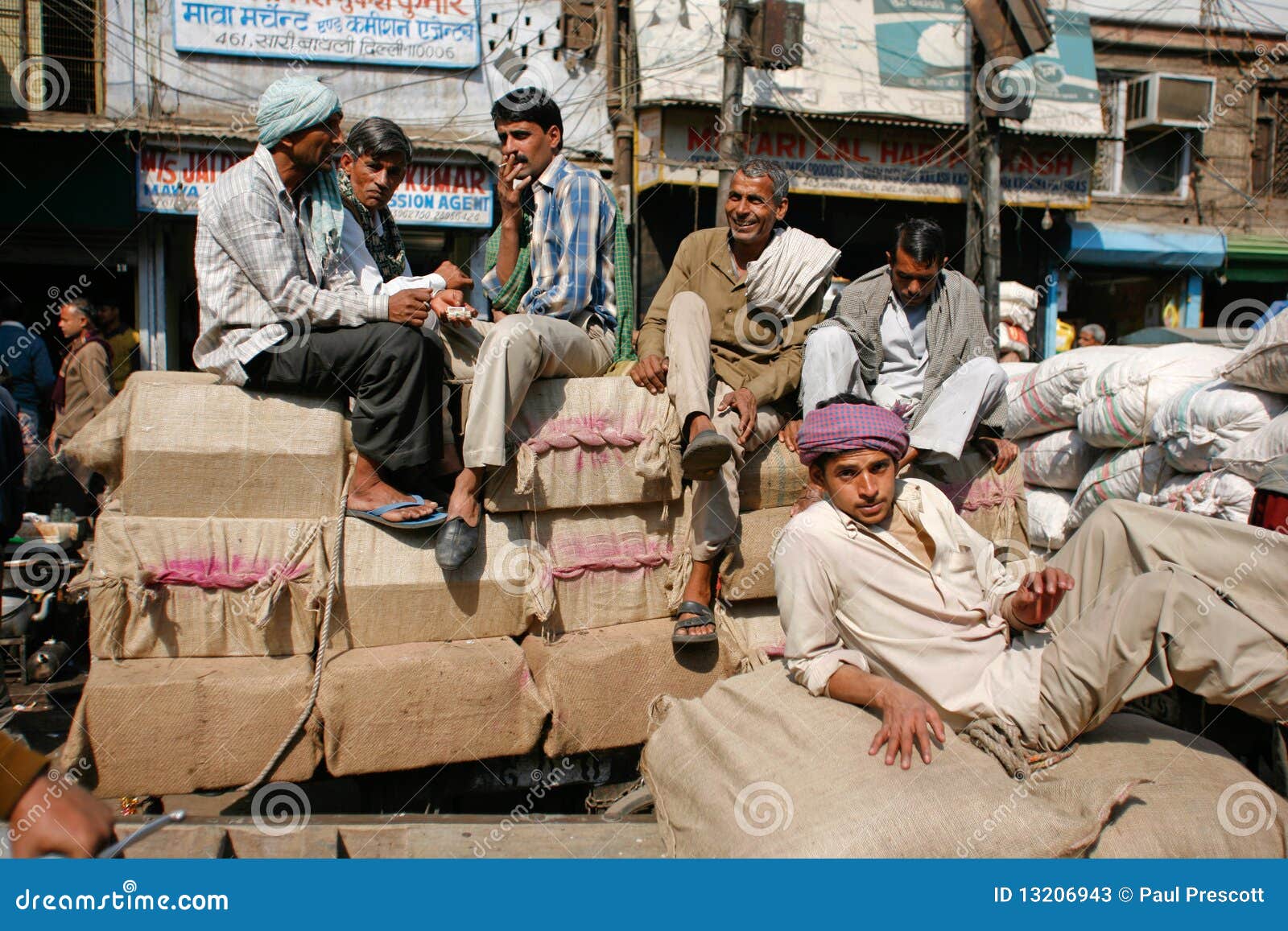 Indian labourer s break editorial stock photo. Image of laborers - 13206943