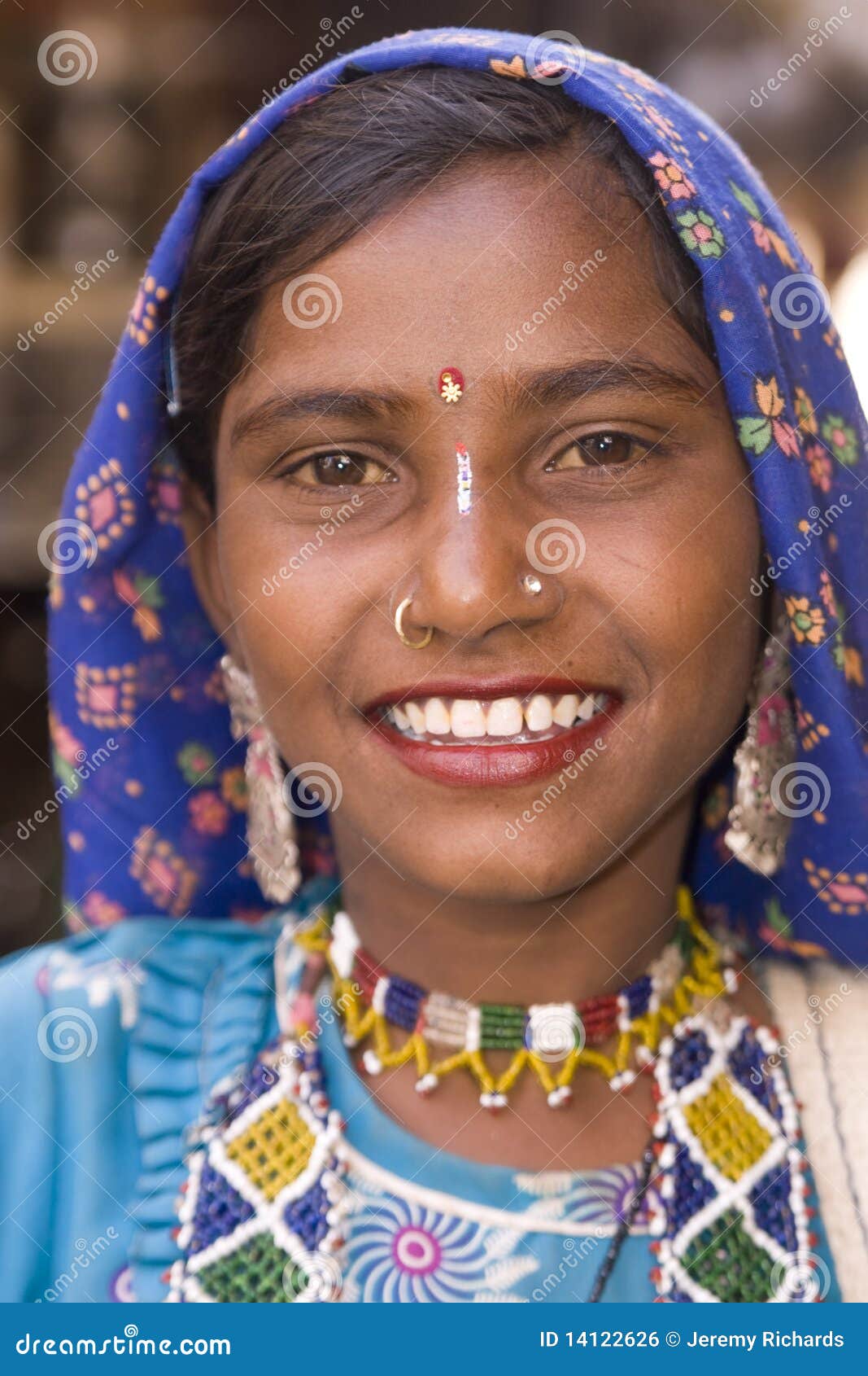 Indian Lady Smiling editorial photo. Image of happy, head - 14122626