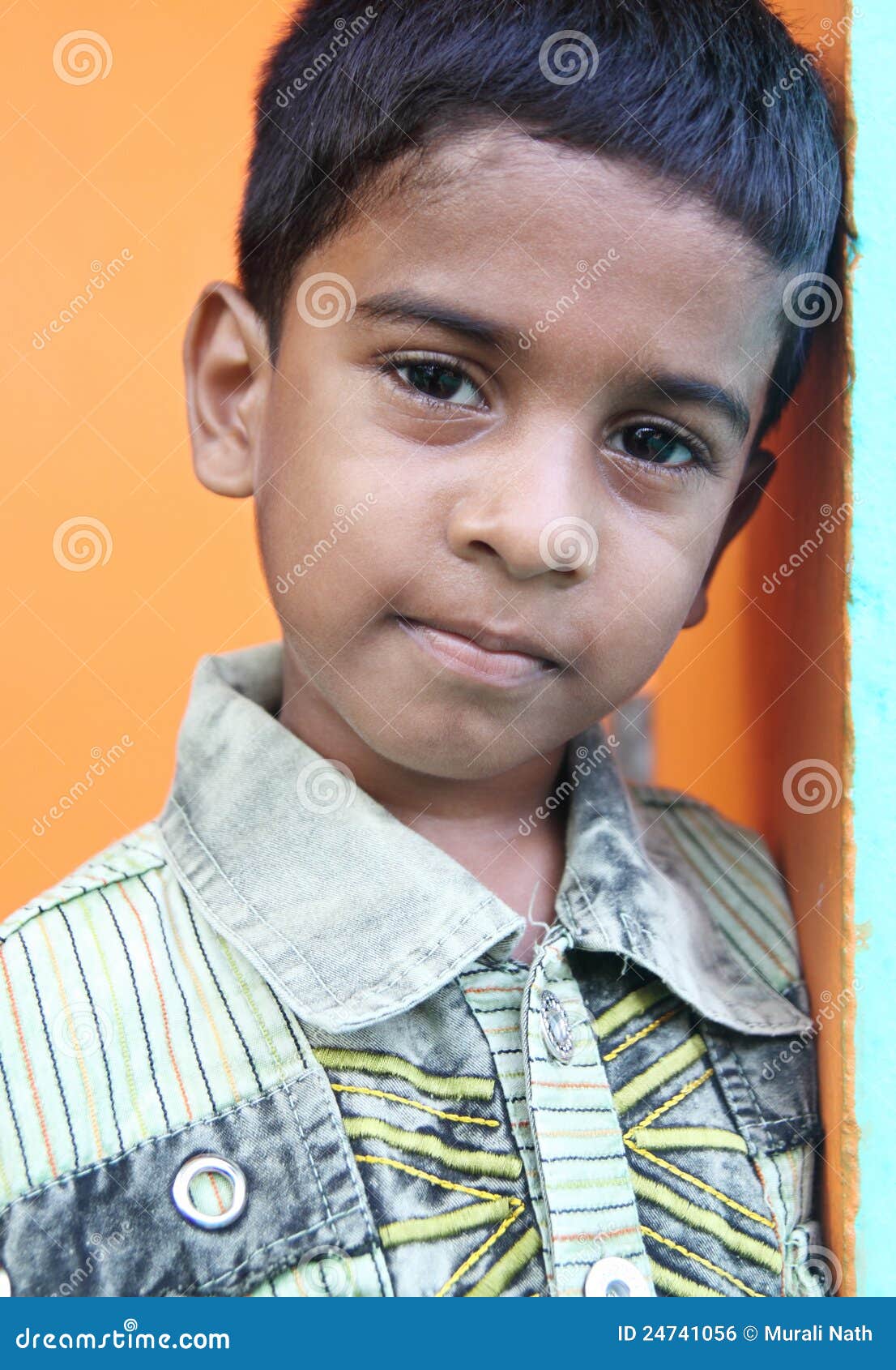 Indian Little Boy stock photo. Image of posing, look - 24741056