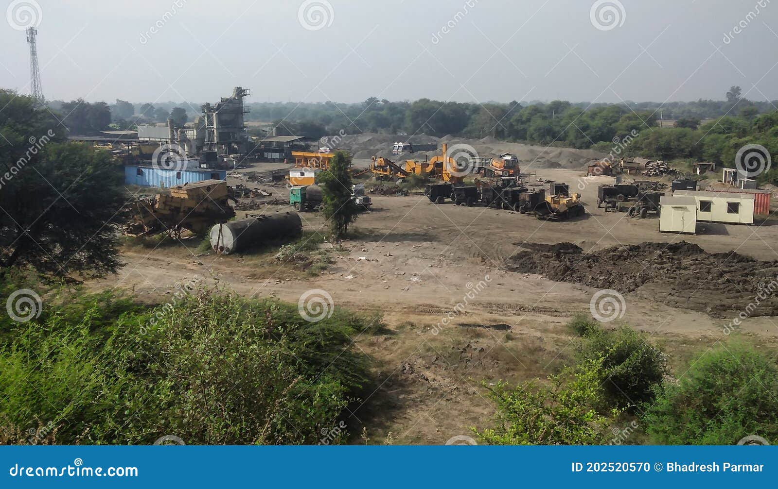Indian local factory stock photo. Image of track, transport - 202520570