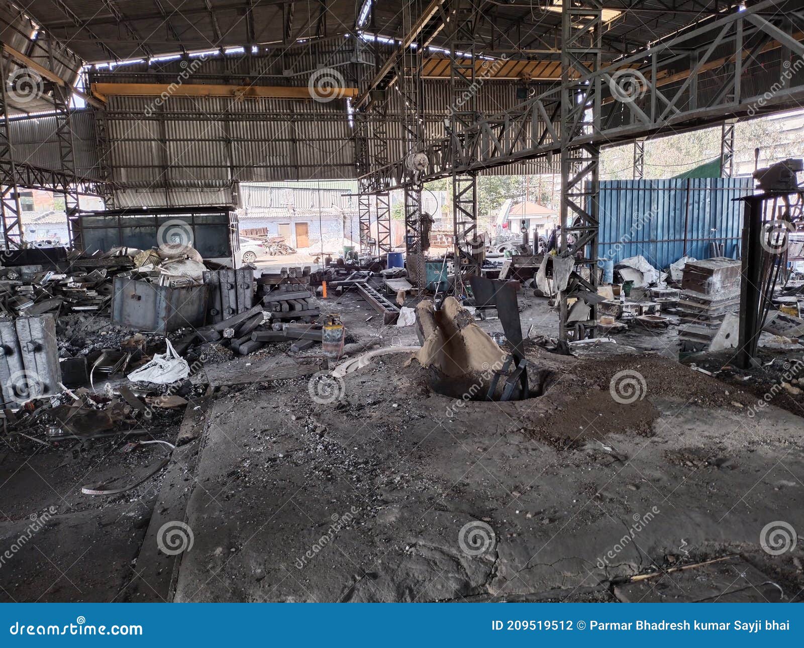 Indian local factory stock photo. Image of wall, vehicle - 209519512