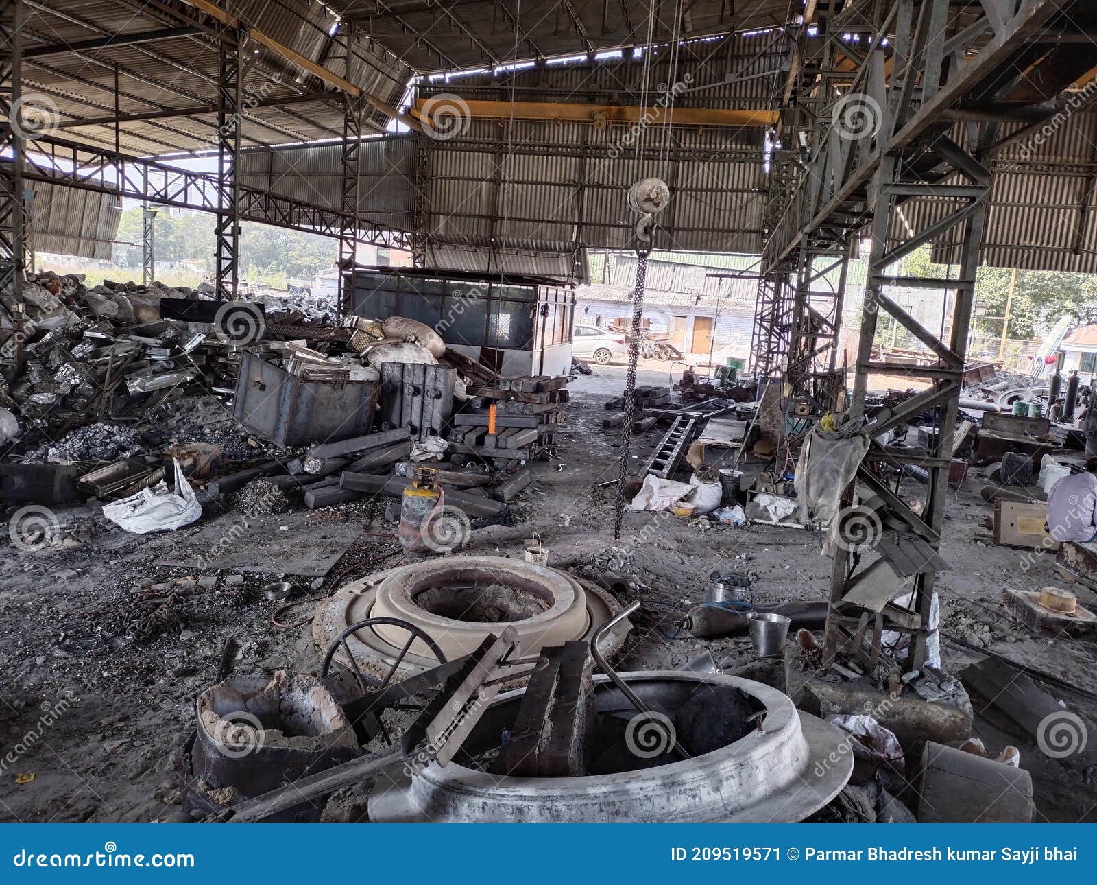 Indian local factory stock image. Image of machine, scrap - 209519571