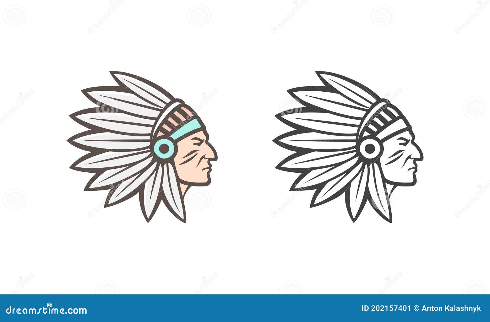 Indian logo stock vector. Illustration of warrior, vector - 202157401