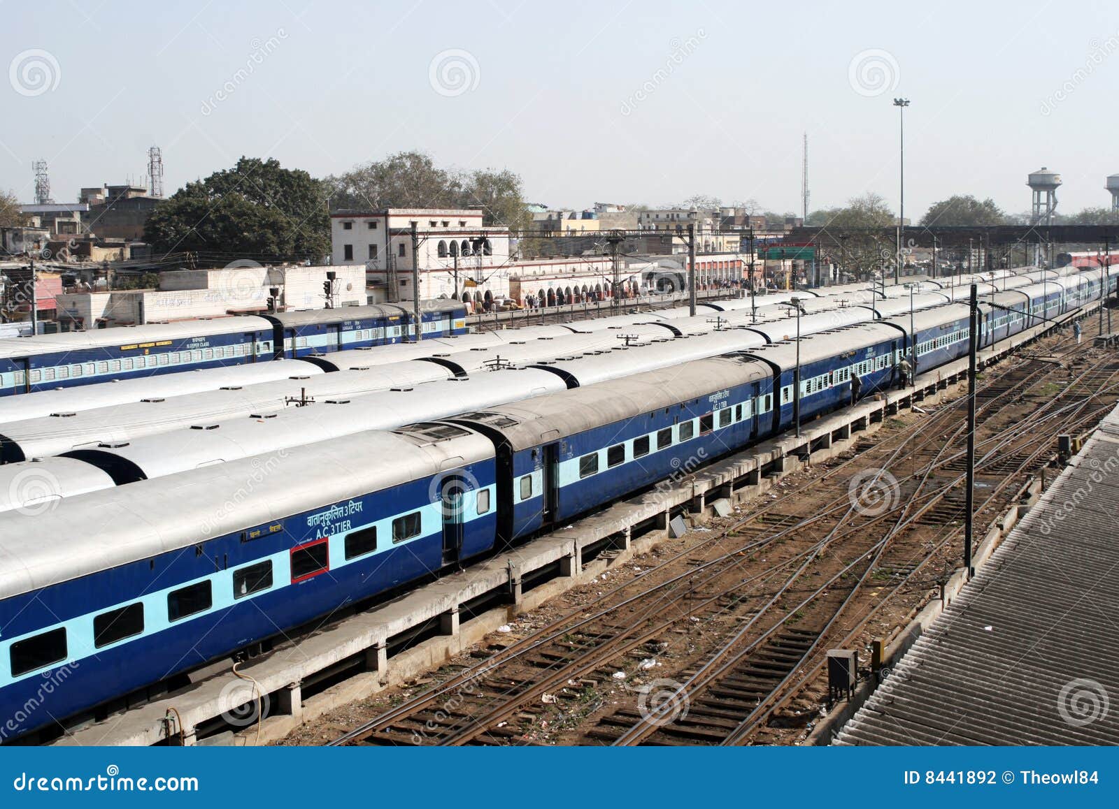 Indian Long Distance Sleeper Trains Stock Photo - Image of girder ...