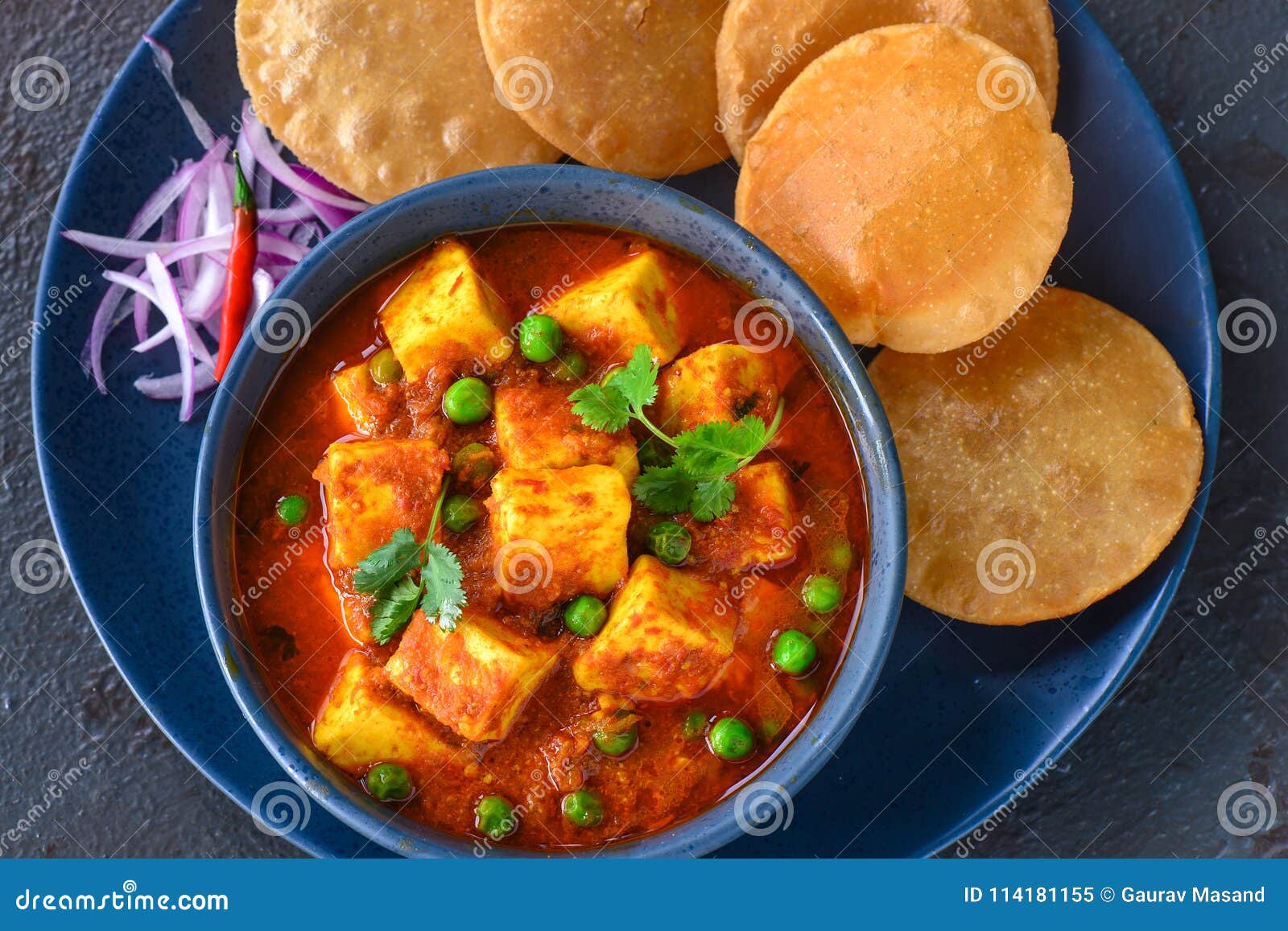 Indian main course stock image. Image of paneer, indian - 114181155