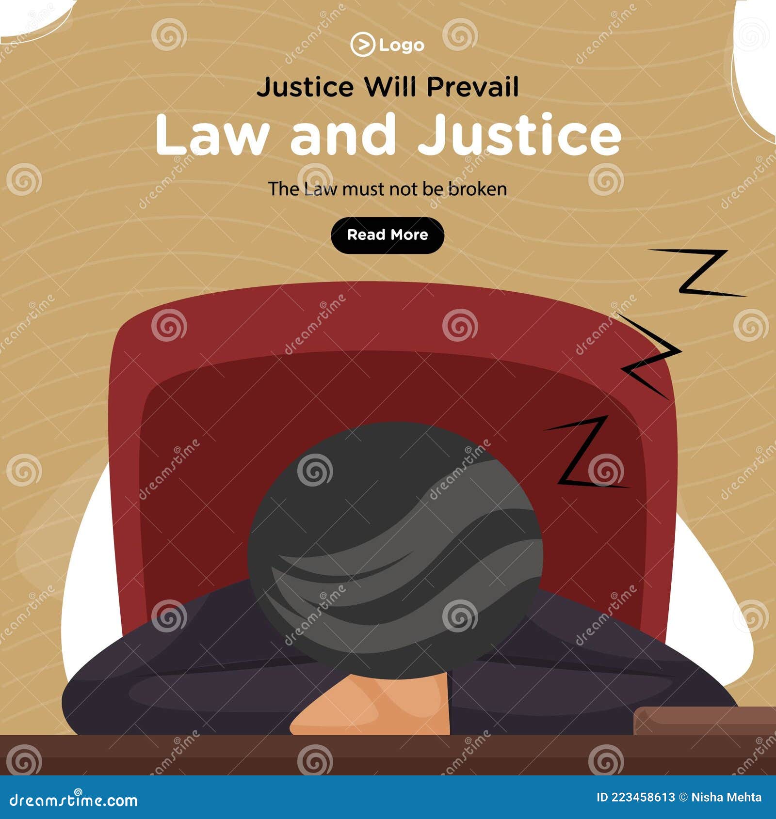 Banner Design of Justice Will Prevail Stock Vector - Illustration of ...