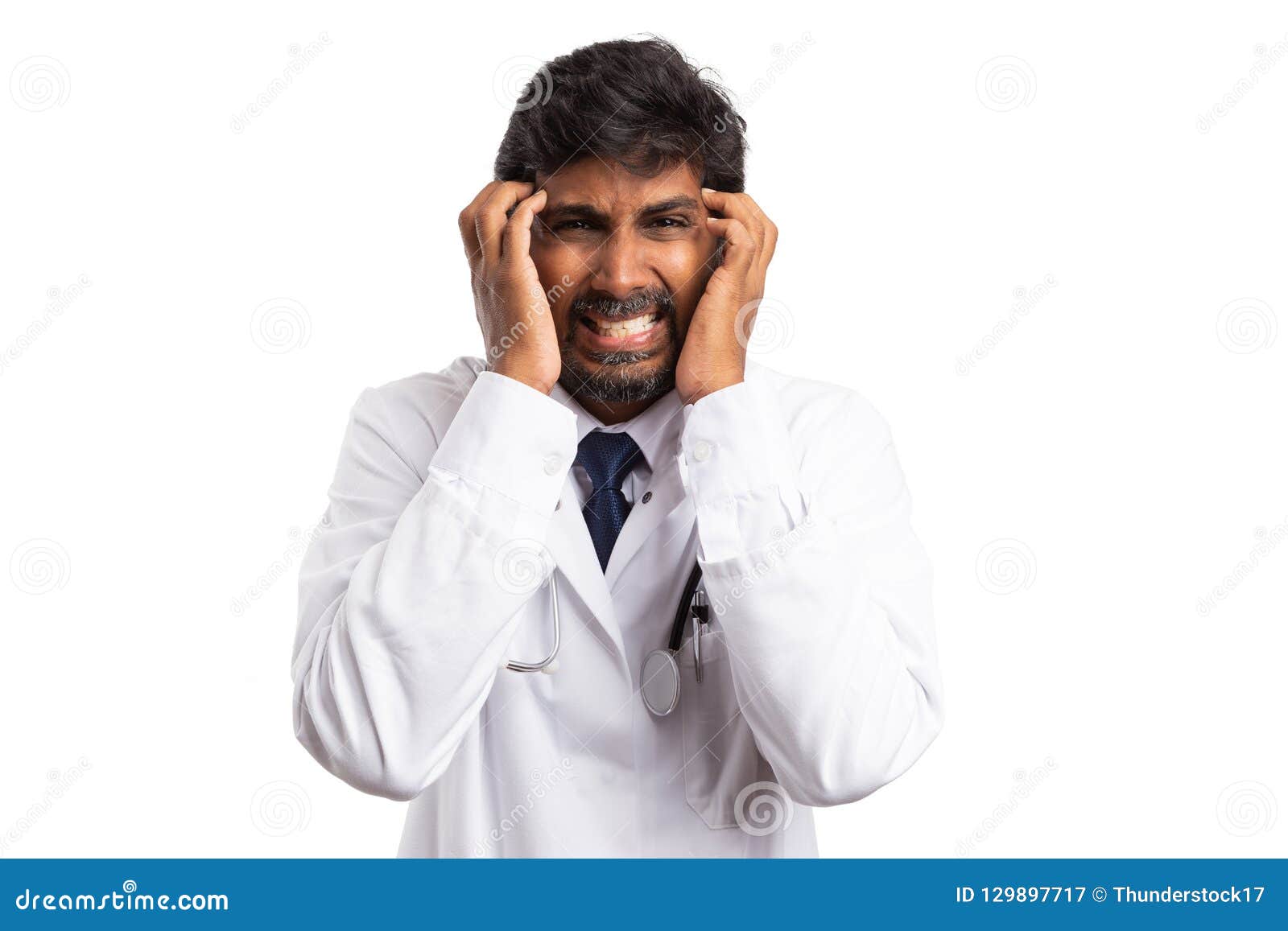 Medic having a breakdown stock image. Image of break - 129897717