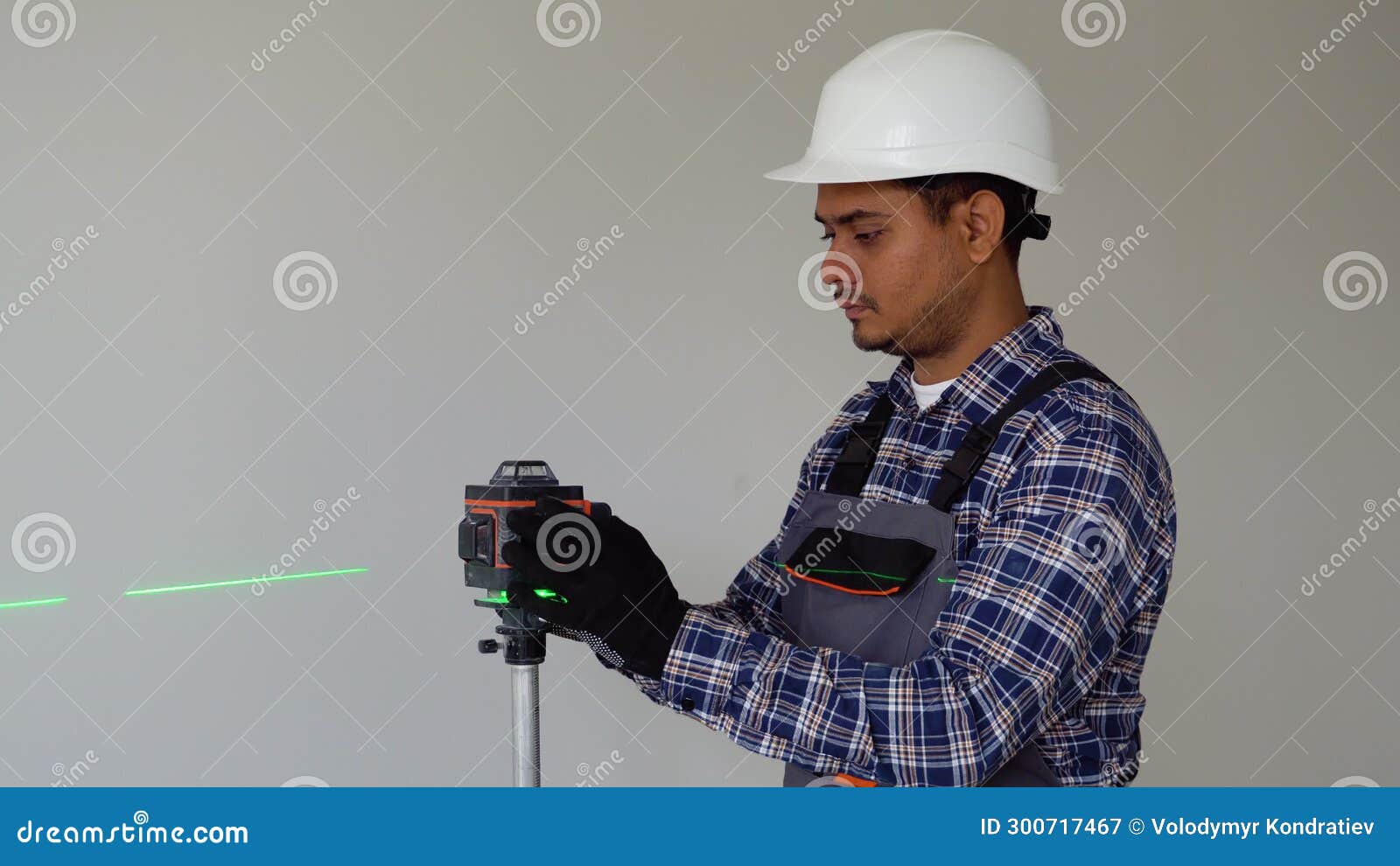 Indian Man Adjusting Laser Level Tool. Laser Leveler Device Stock Video ...