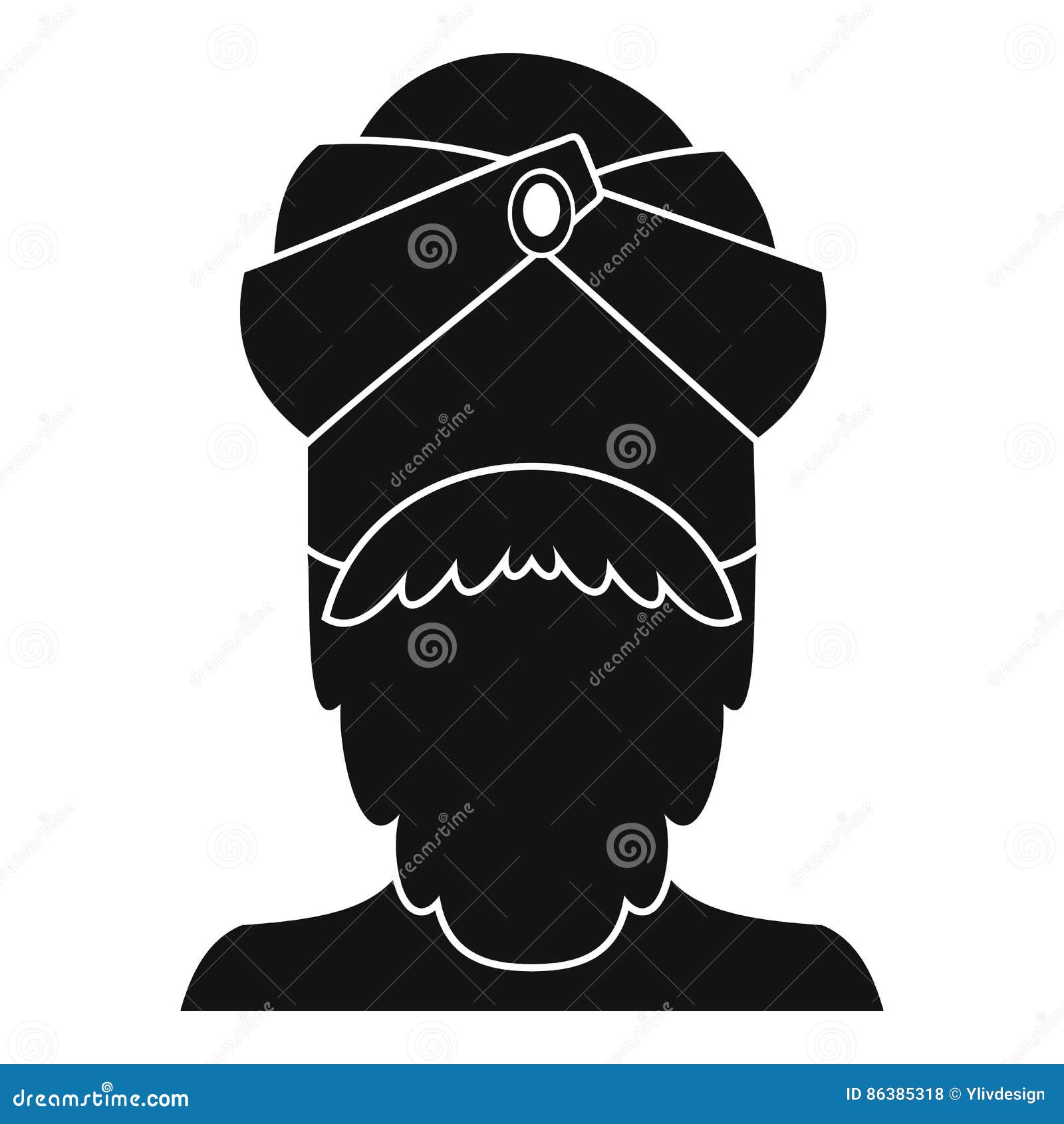 Indian Man Icon, Simple Style Stock Vector - Illustration of male ...