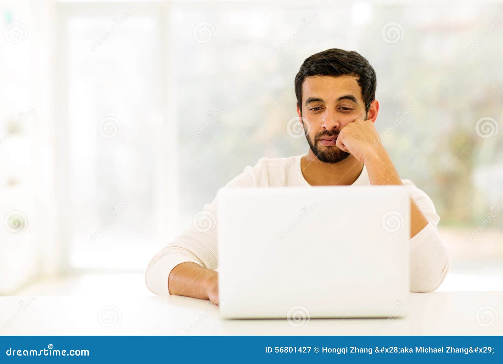 Indian man laptop stock image. Image of peaceful, focused - 56801427