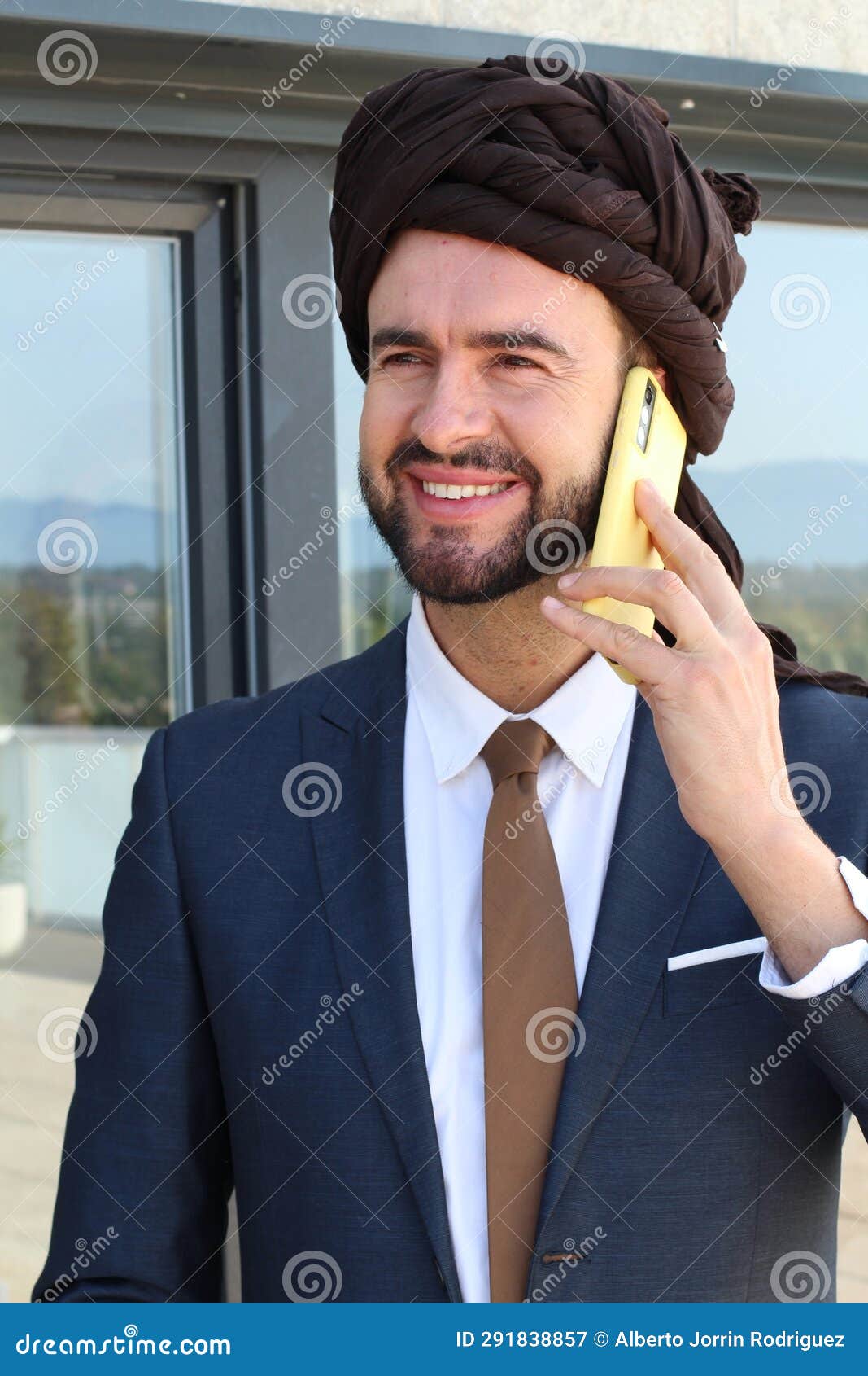 Indian Man Making a Phone Call Stock Image - Image of communication ...