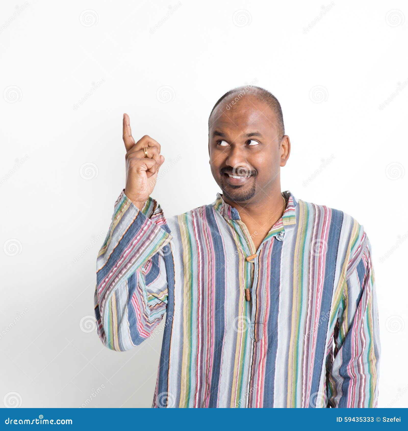 Indian man pointing up stock image. Image of gesturing - 59435333