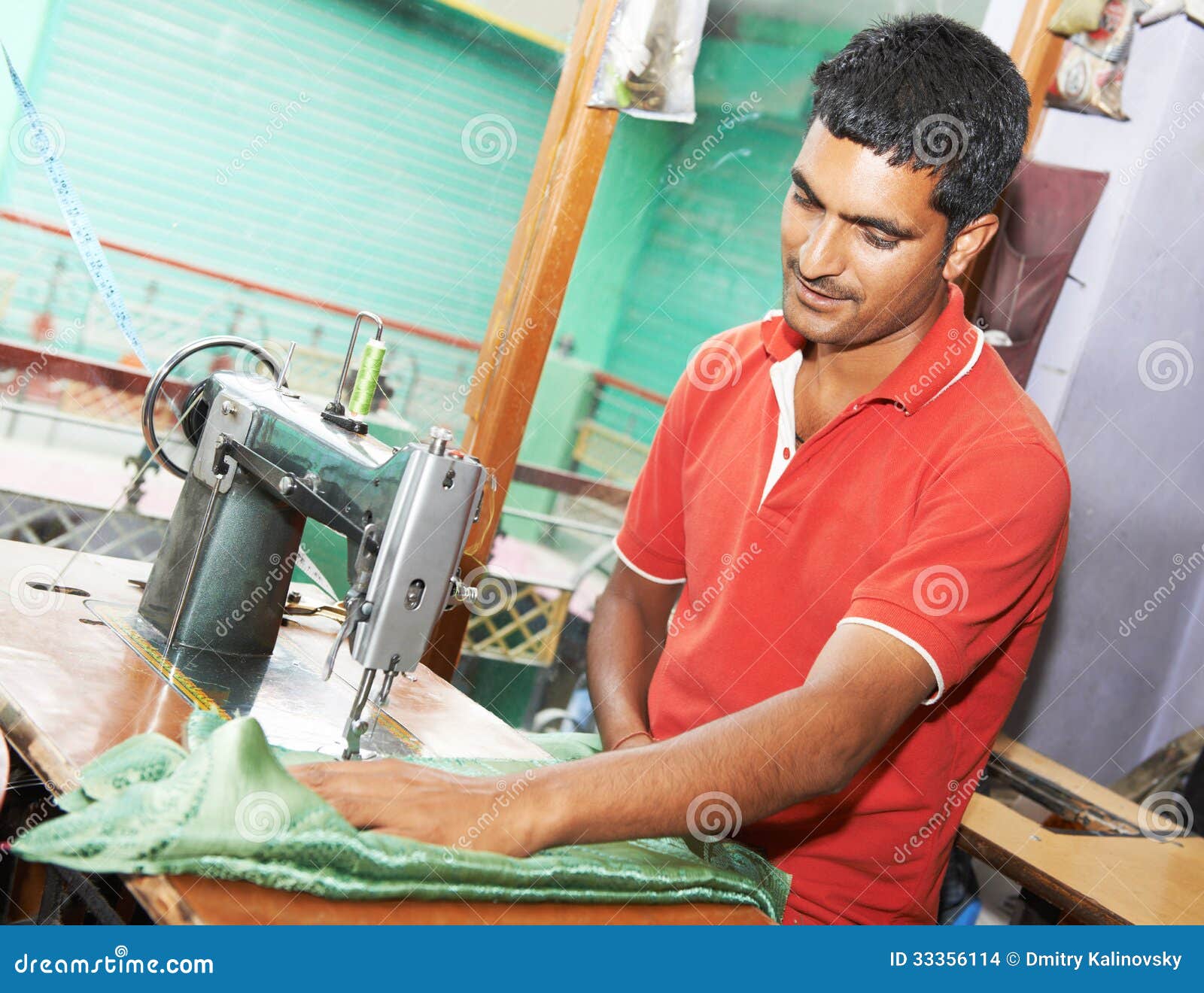 Indian man tailor portrait stock photo. Image of service - 33356114