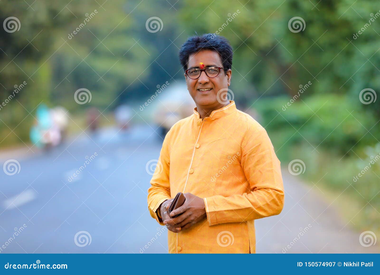 Indian Man on Traditional Wear Stock Image - Image of handsome, culture ...