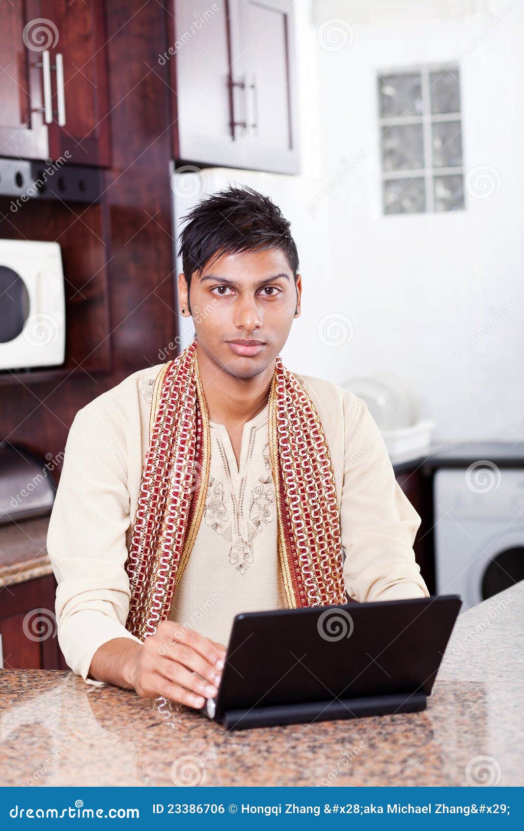 Indian man using laptop stock photo. Image of ethnic - 23386706