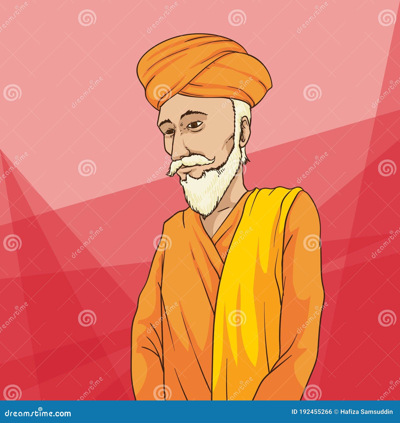 Indian Man. Vector Illustration Decorative Design Stock Vector ...