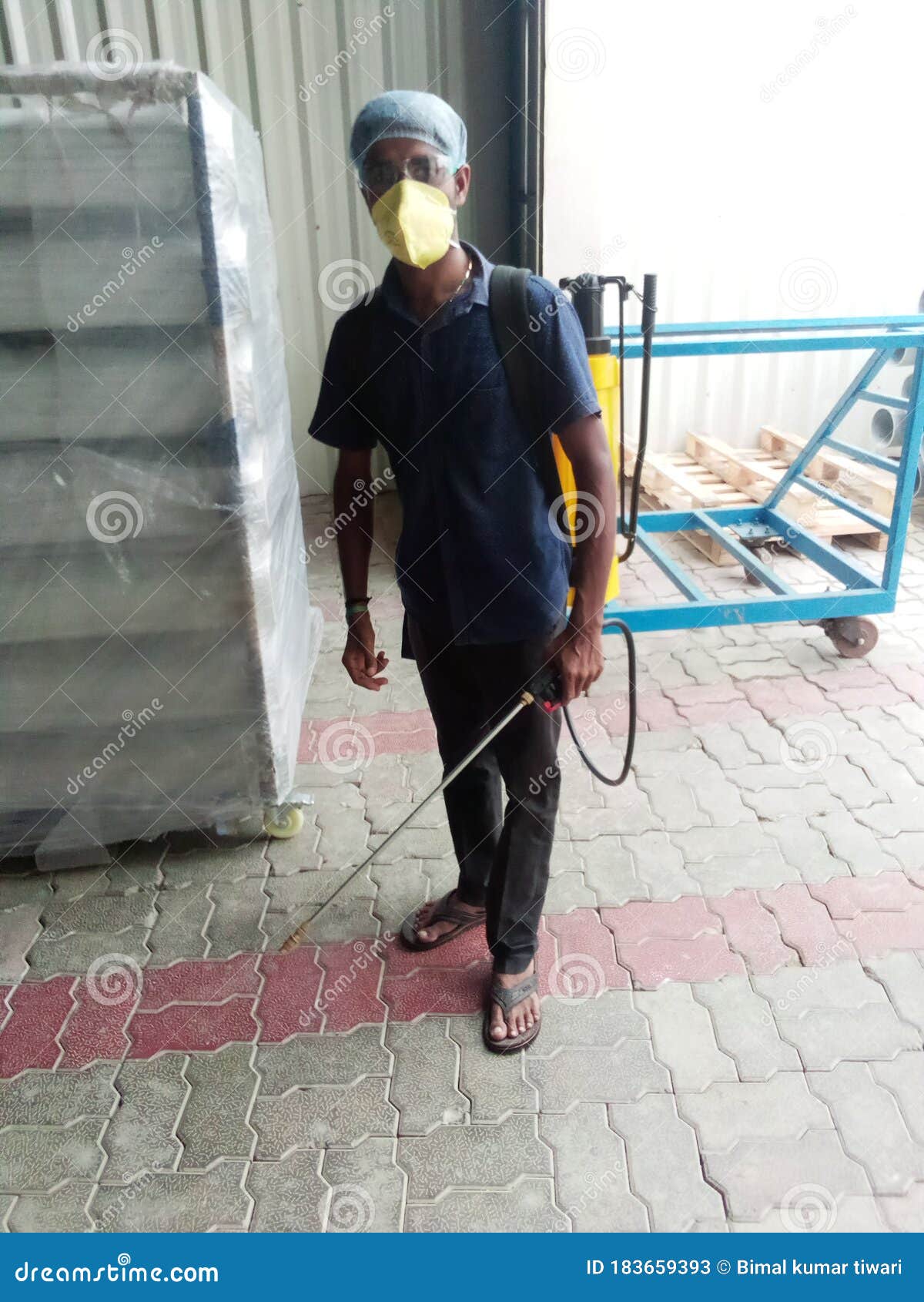 Indian Man Working a Company in Housekeeping Editorial Stock Photo ...