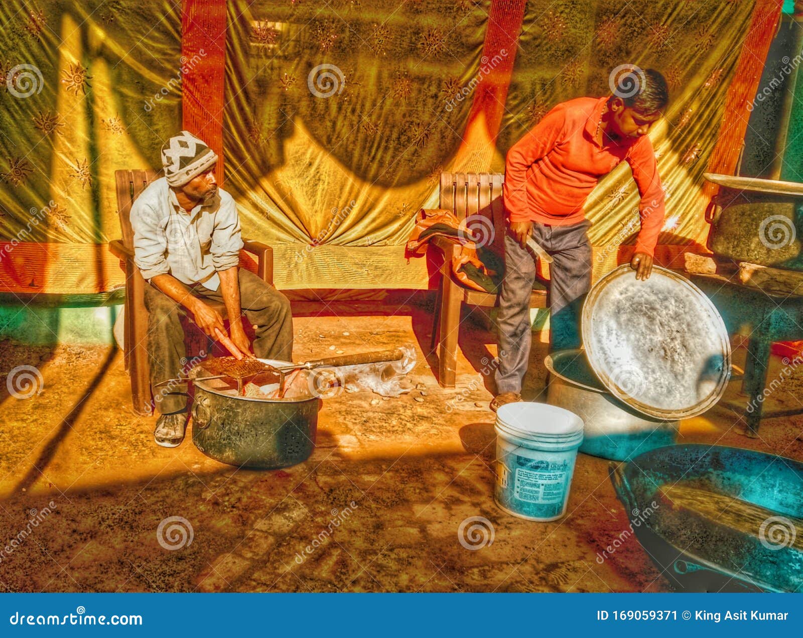 Indian Man Working in Temple Editorial Photo - Image of people, working ...
