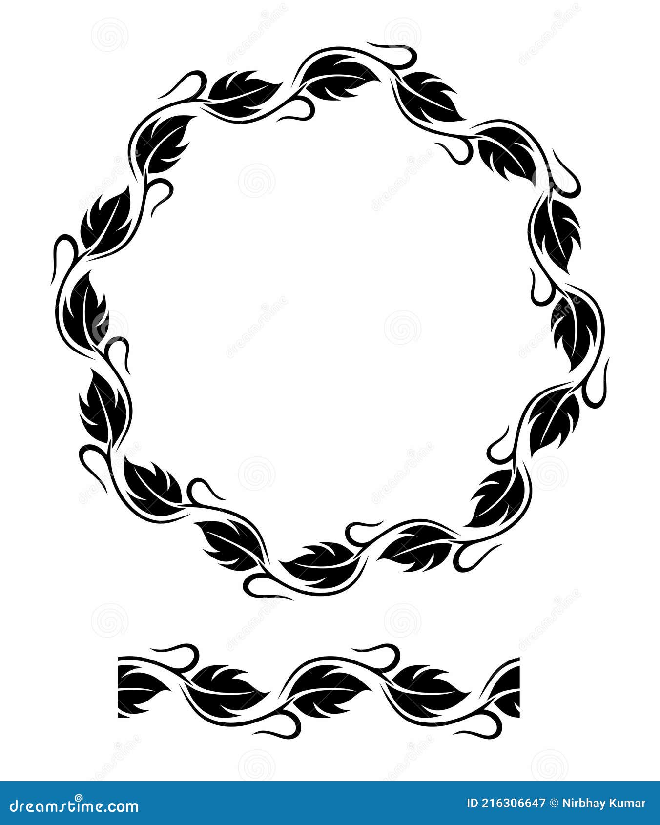 Indian Mandala Round Leaf Design Cdr Format Stock Vector - Illustration ...