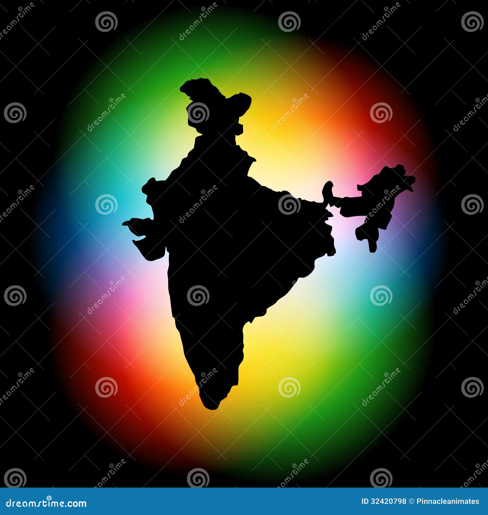 Indian map design stock vector. Illustration of national - 32420798