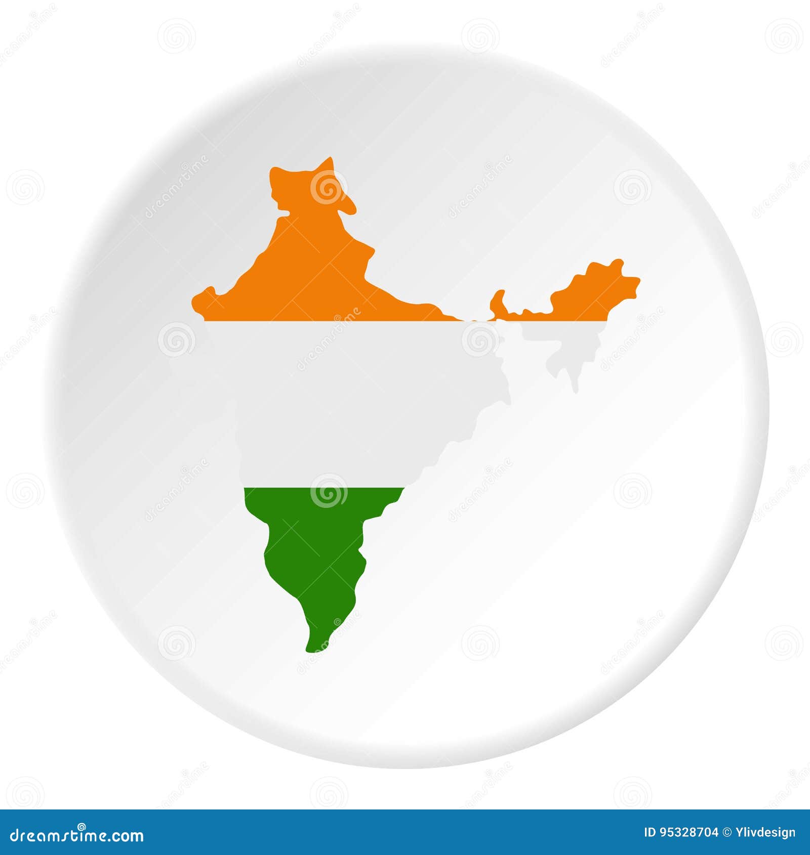 Indian map icon circle stock vector. Illustration of location - 95328704