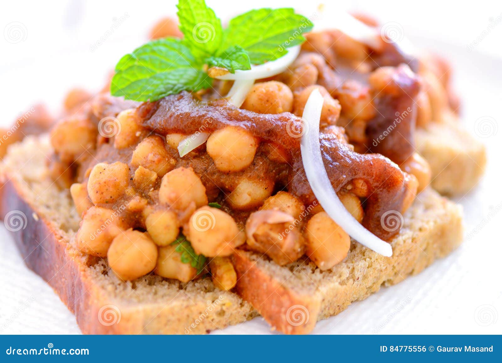 Indian meal -Chole dabal stock photo. Image of food, chole - 84775556