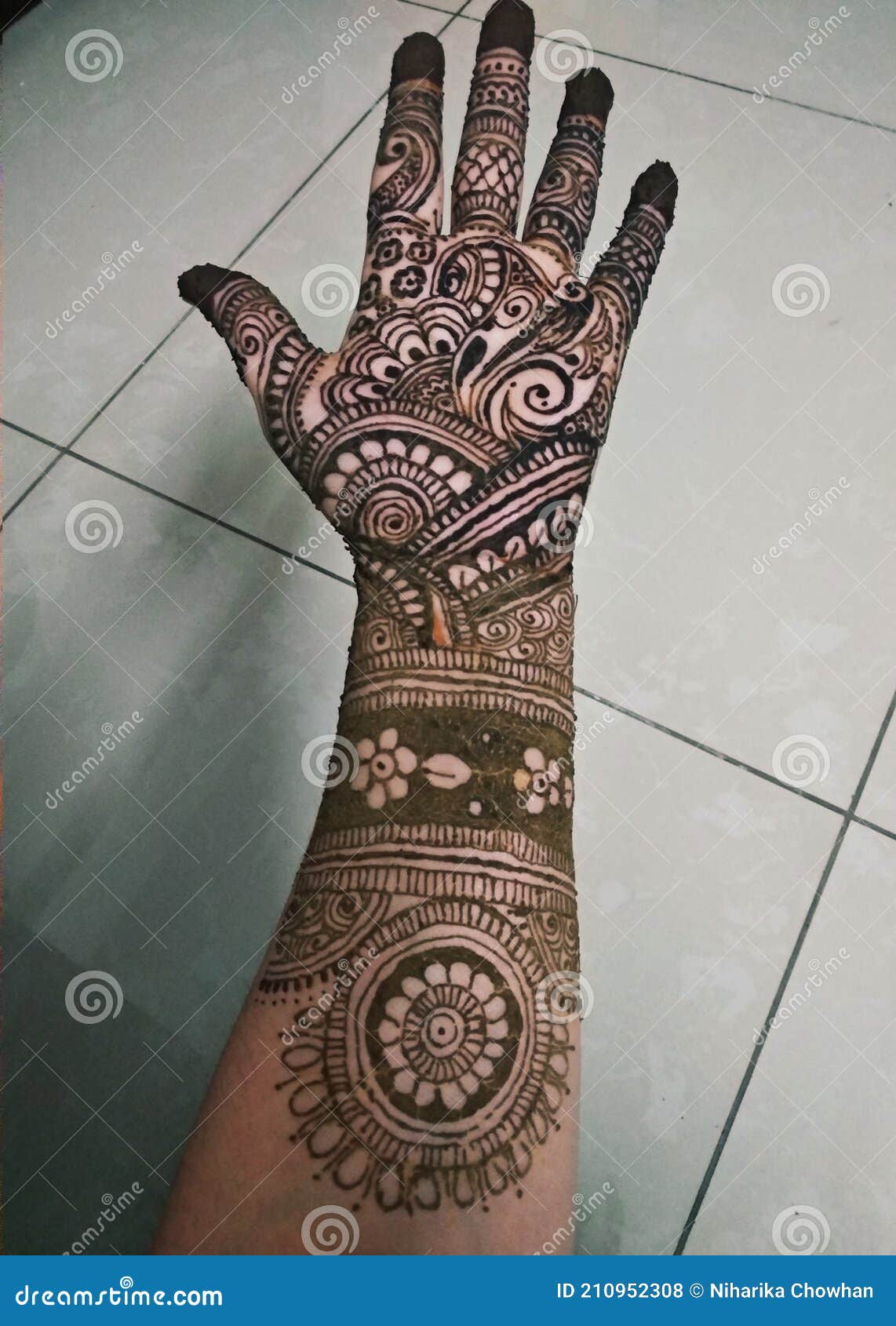 Indian Mehandi design stock photo. Image of mehandi - 210952308