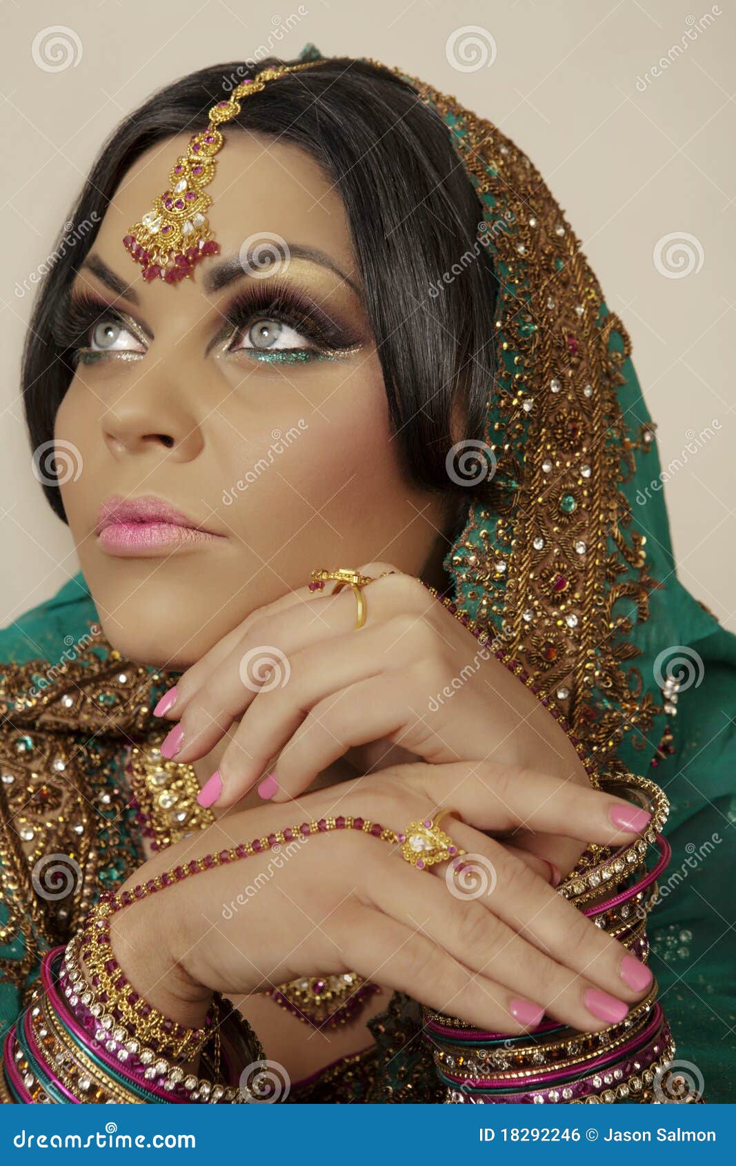 Indian model stock photo. Image of bride, asian, portrait - 18292246