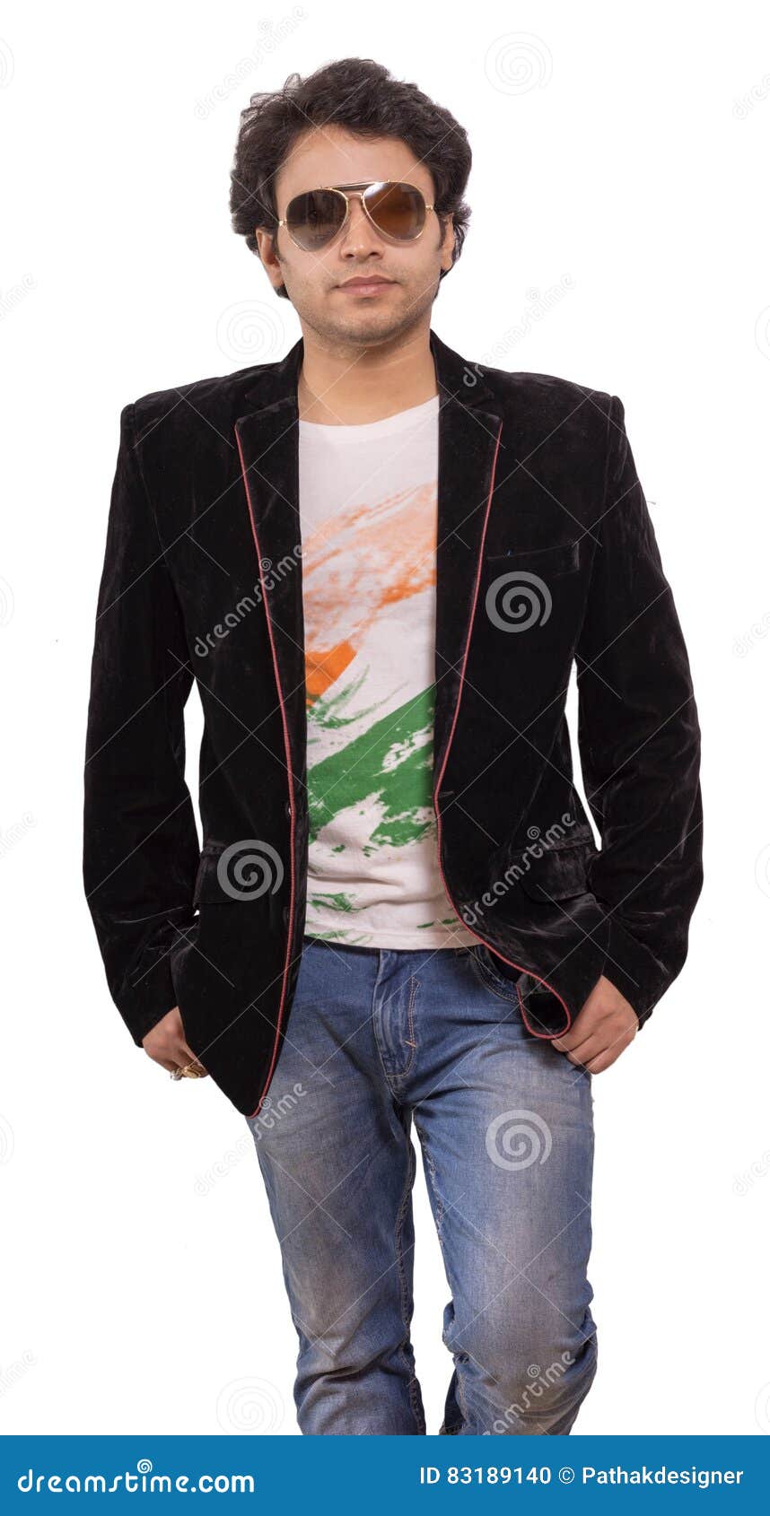 Indian Model Wearing Black Blazer Stock Photo - Image of pose, fashion ...