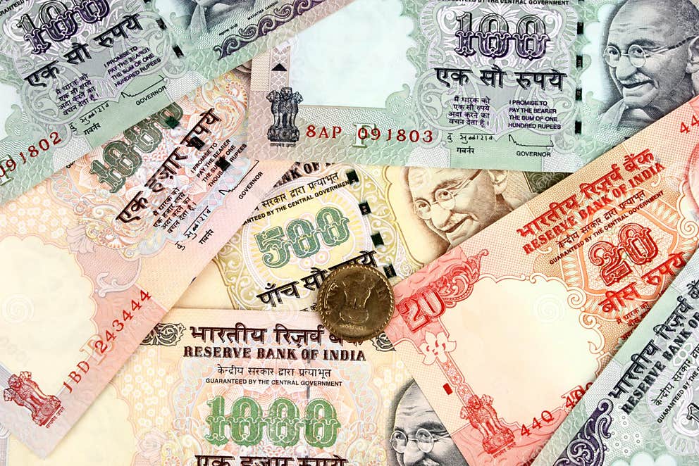 Indian money notes stock photo. Image of metal, indian - 15575290