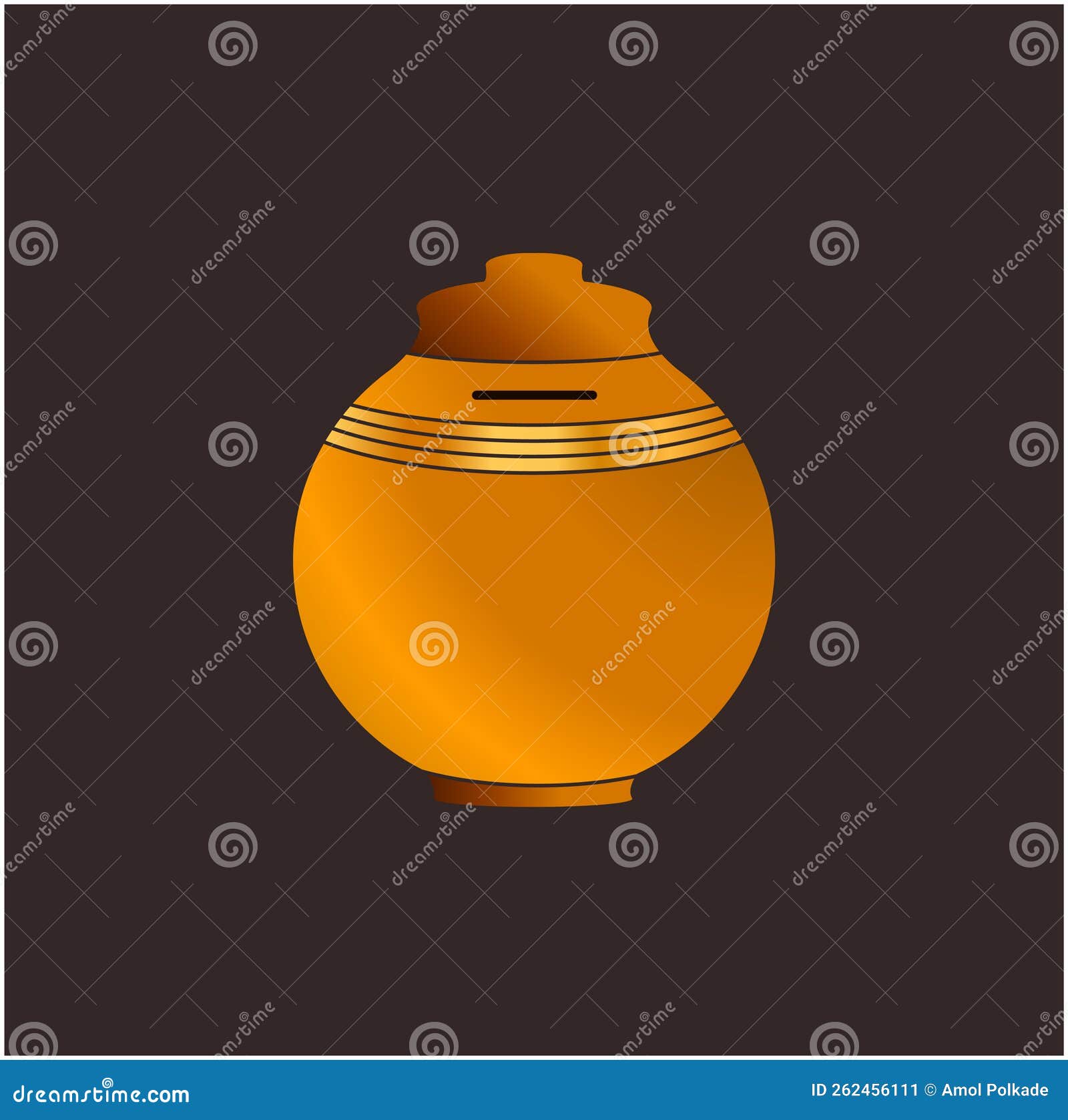 Indian Money Saving Pot Vector Icon. Money Saving Matka Icon Stock ...