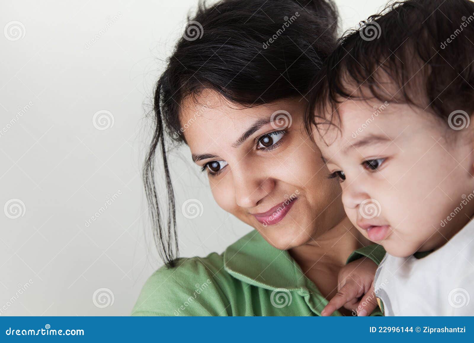 Indian Mother And Child Love