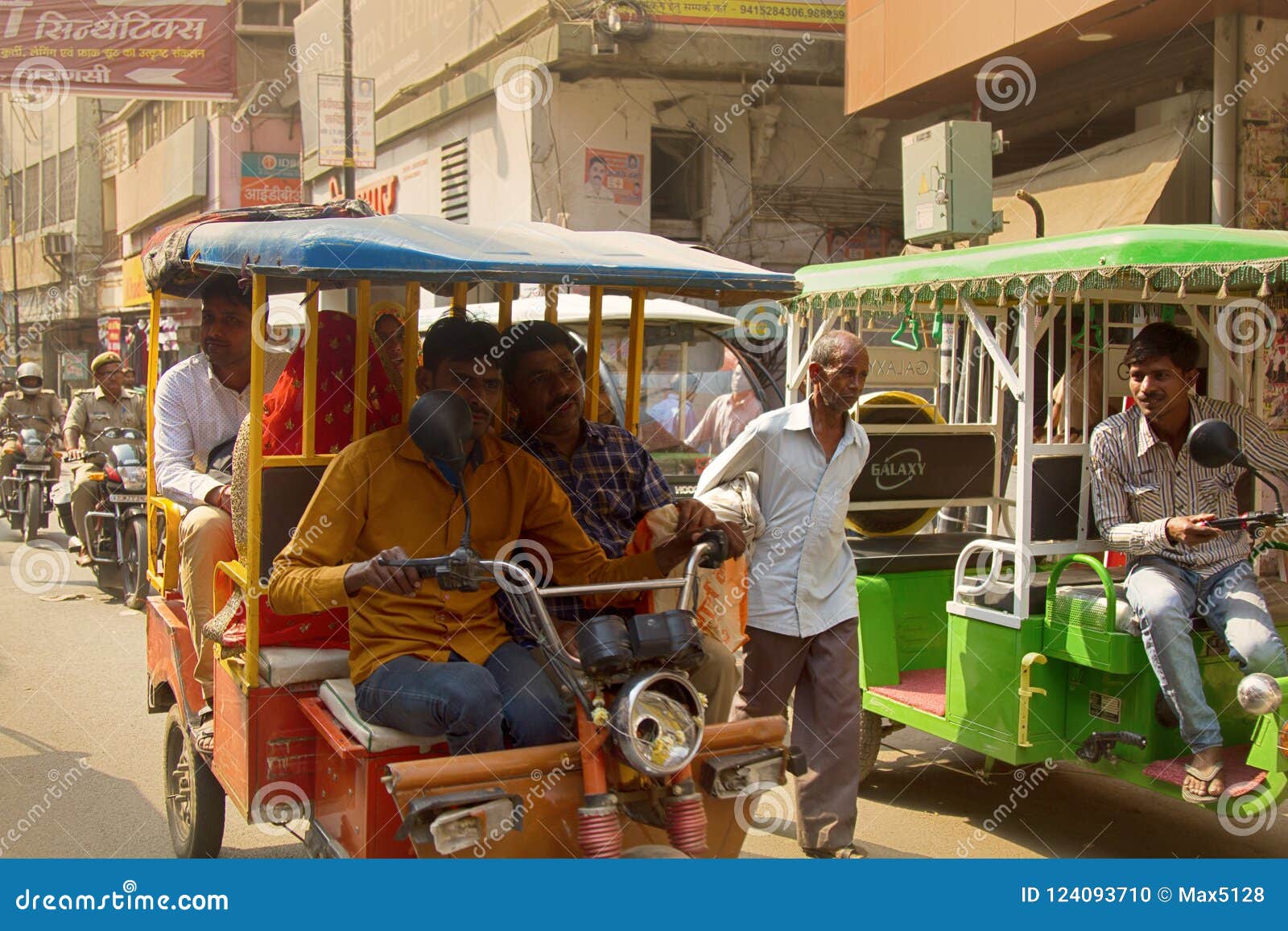 Indian Motor Rickshaws and Their Passengers Editorial Image - Image of ...