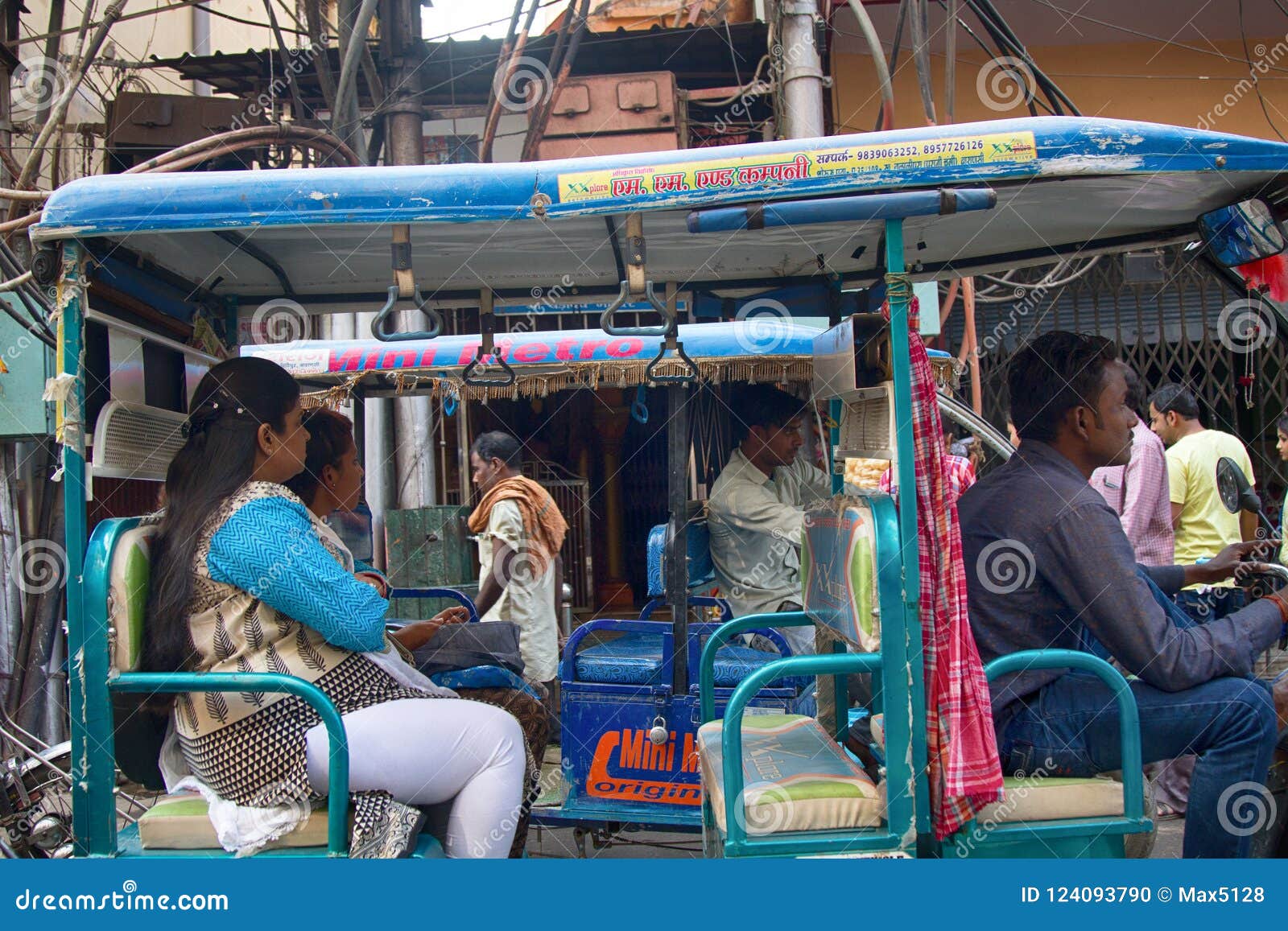 Indian Motor Rickshaws and Their Passengers Editorial Image - Image of ...