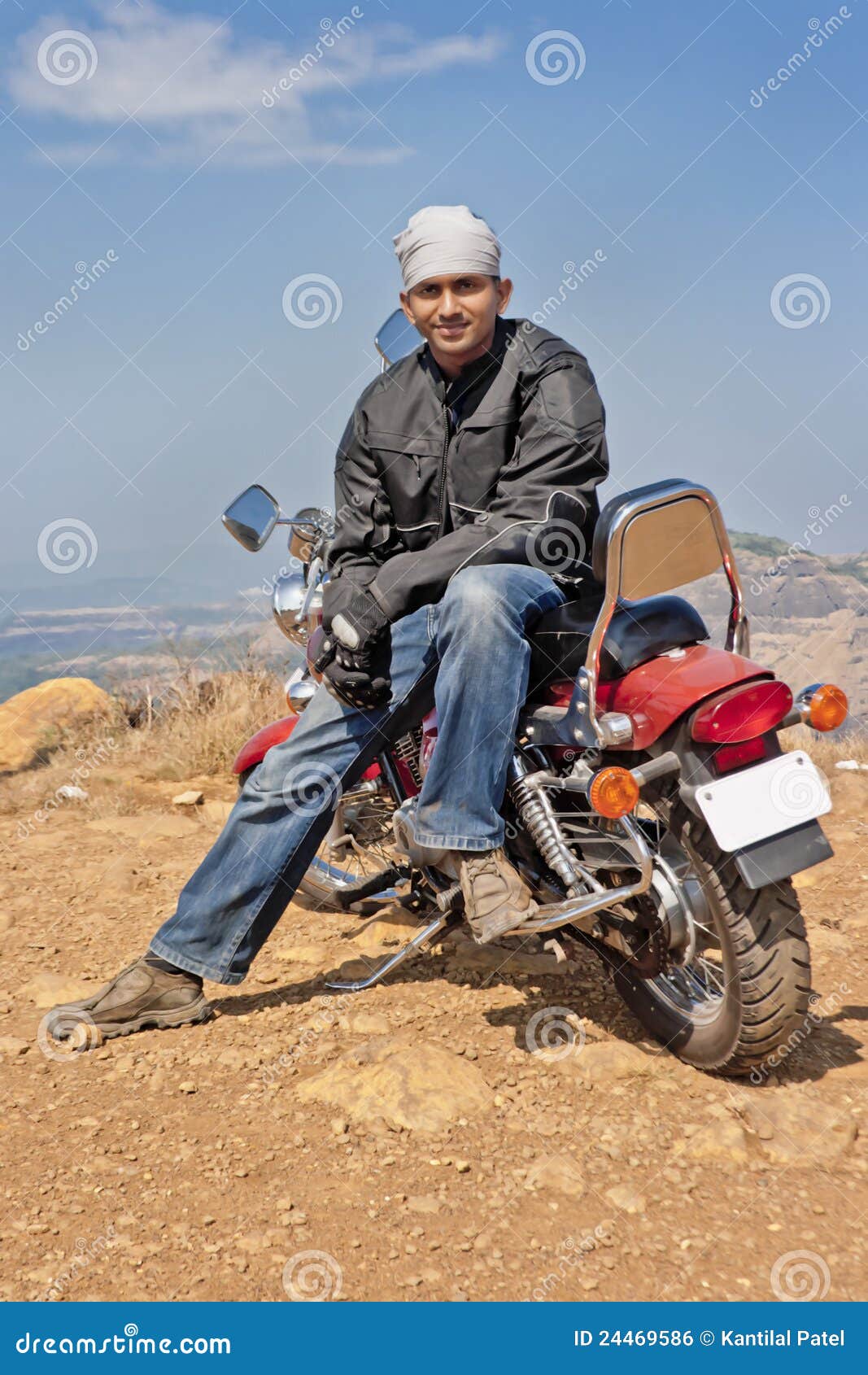 Indian Motorbiker Relaxed on His Machine Editorial Photo - Image of ...