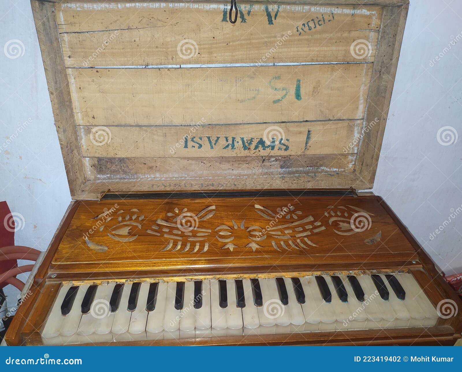 Indian music harmonium stock photo. Image of guitar - 223419402