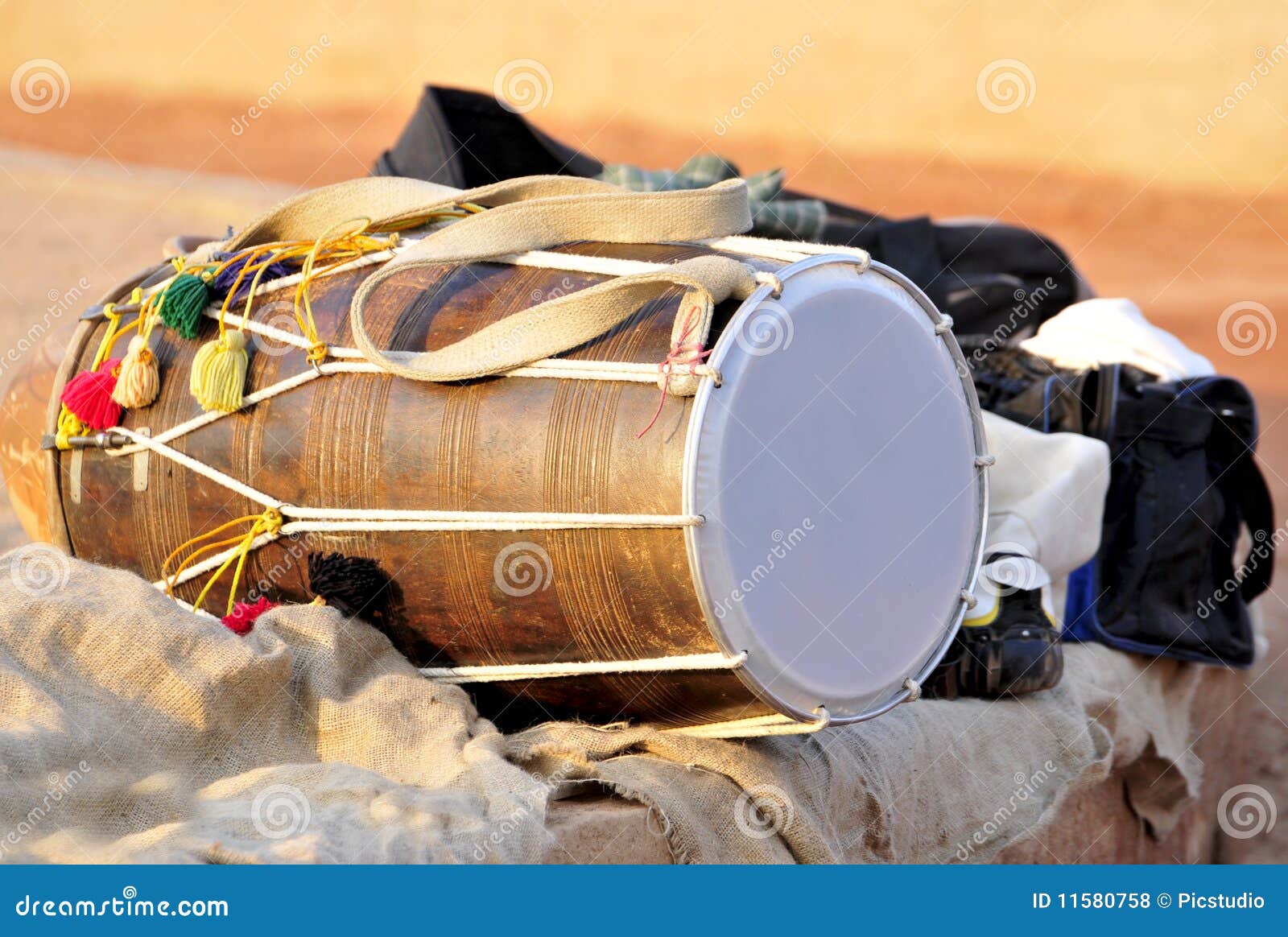 Indian Musical Instrument'dhol' Stock Photo - Image of enormous, large ...