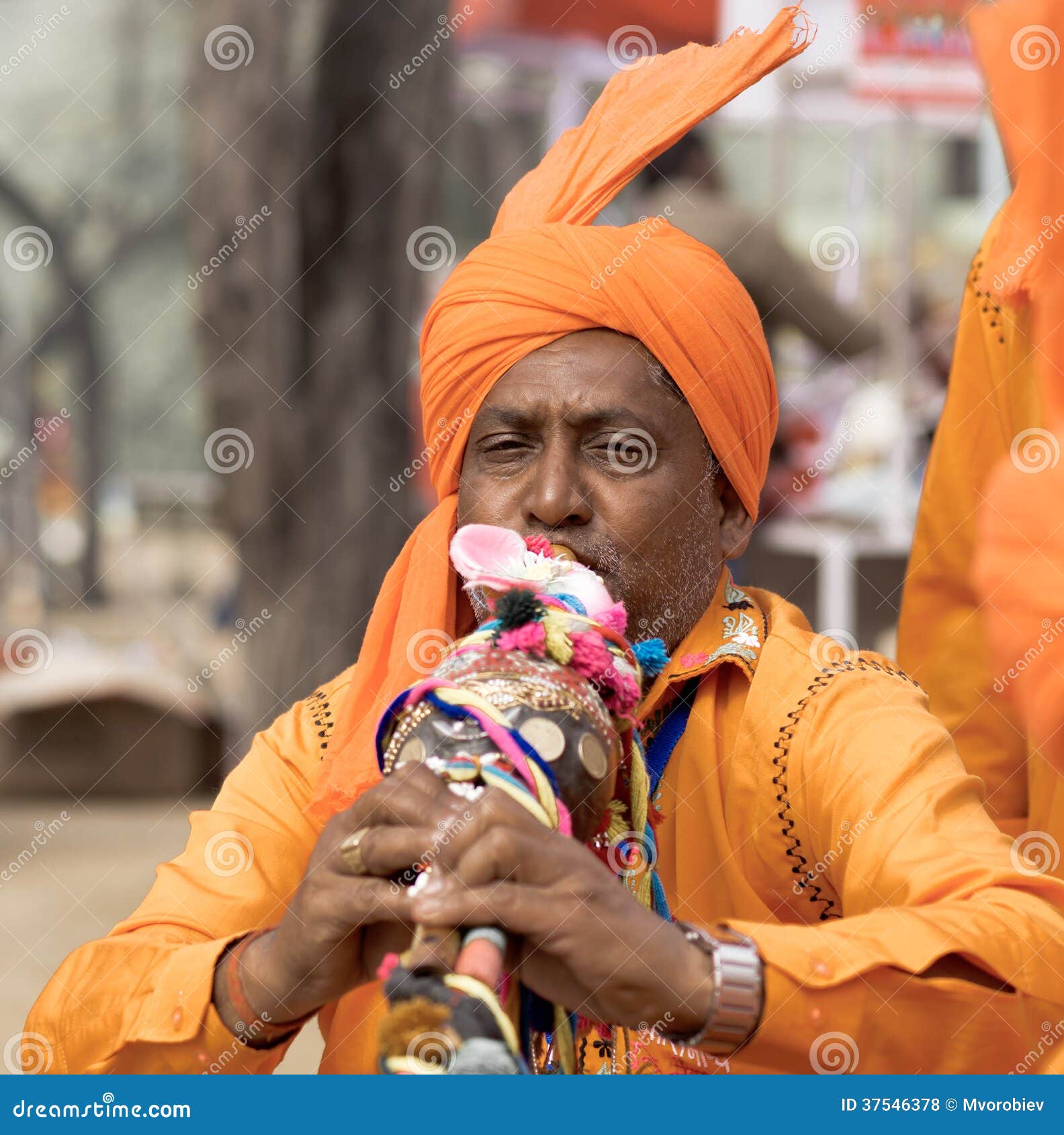 Indian Musician Playing Fife Editorial Stock Photo - Image of culture ...