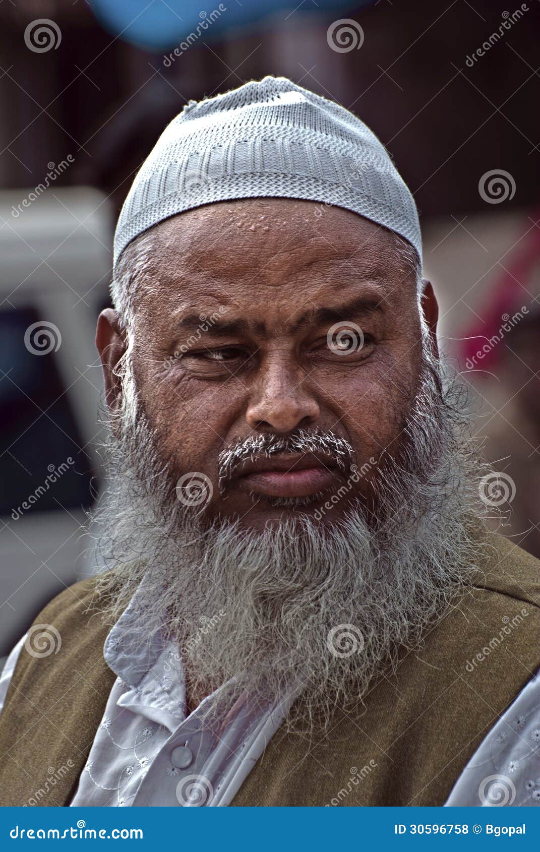 Indian Muslim aged man editorial stock photo. Image of aged - 30596758