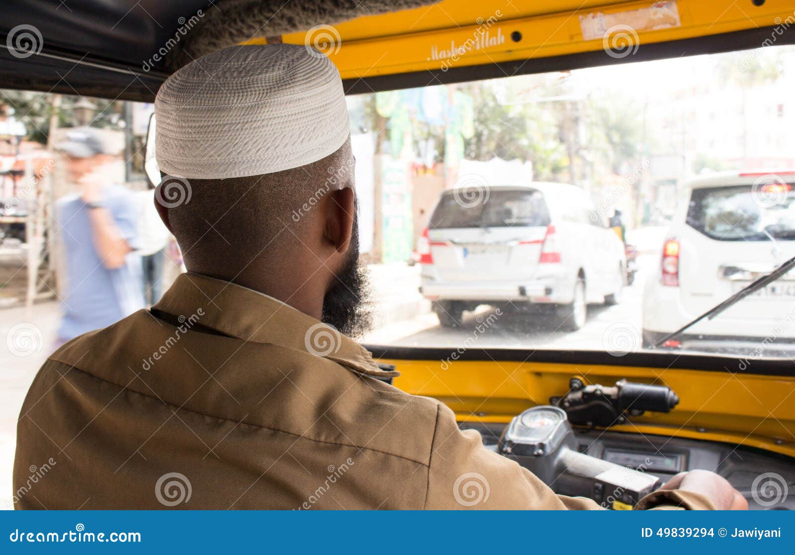 Indian Muslim Auto Rickshaw Driver Editorial Stock Image - Image of ...