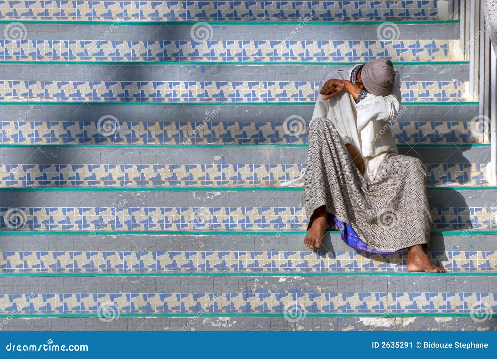 Indian Muslim on stairs stock image. Image of colored - 2635291