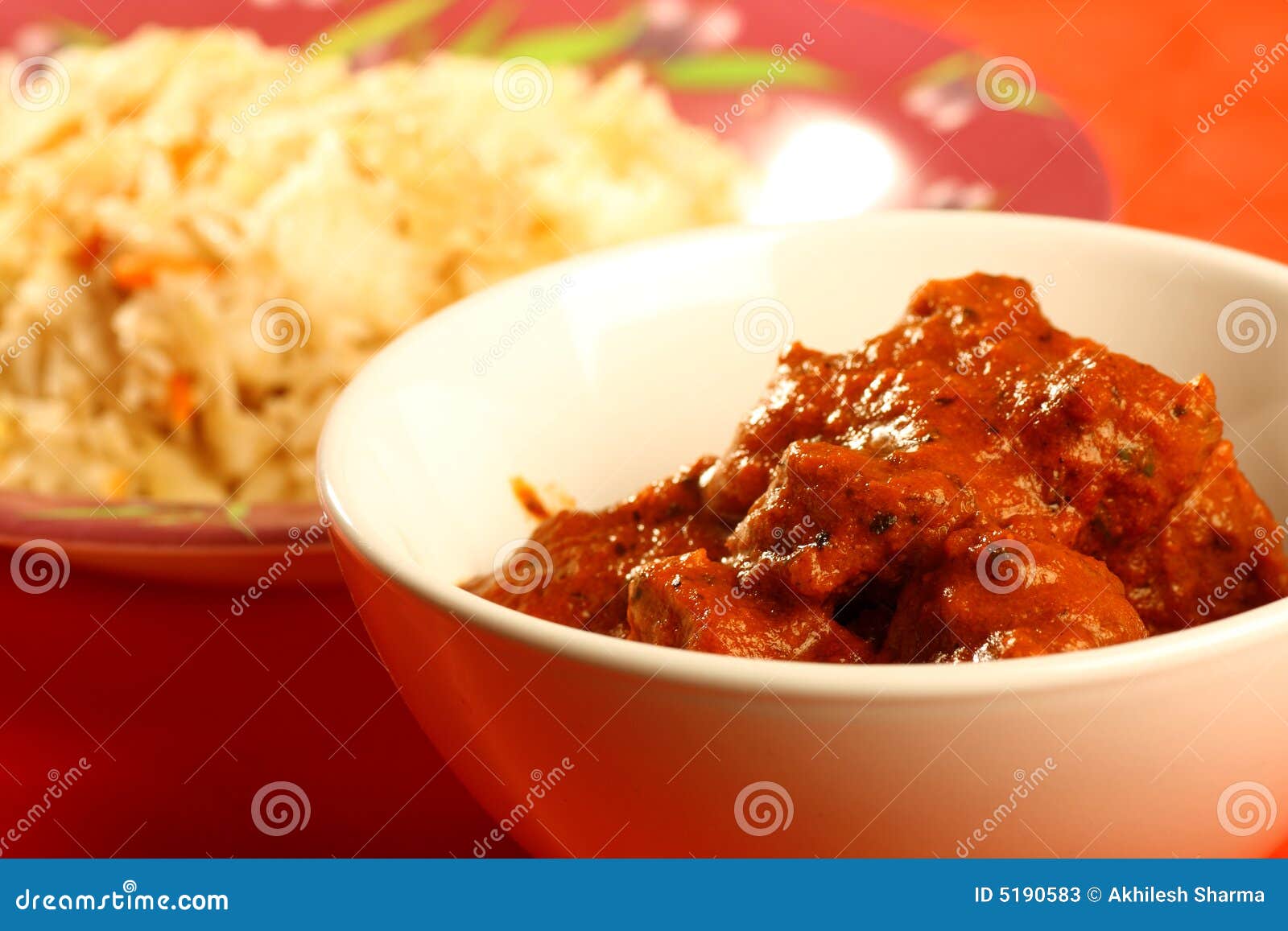 Indian Mutton Curry with Rice Stock Image - Image of indian, masala ...