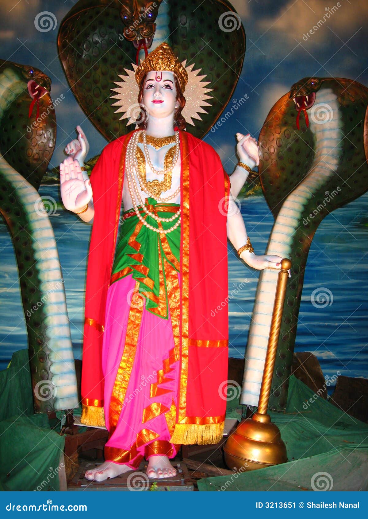 Indian mythology goddess stock image. Image of venomous - 3213651