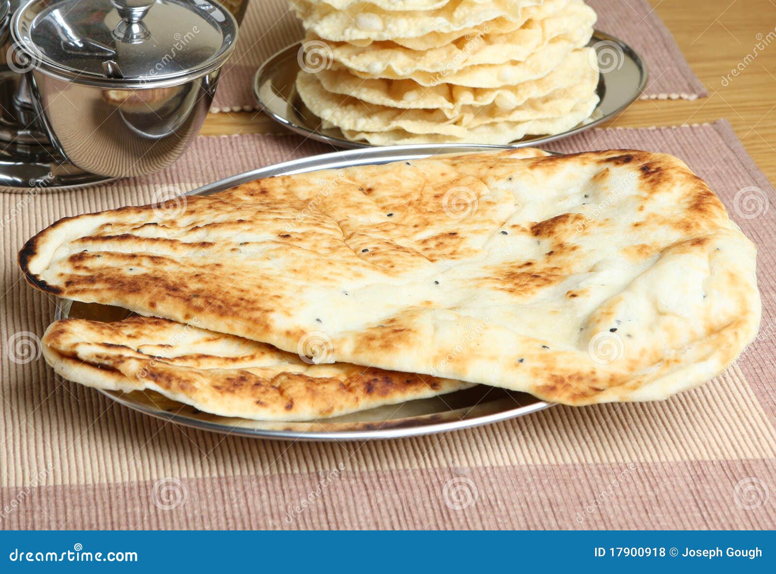 Indian Naan Bread stock photo. Image of dishes, appetiser - 17900918